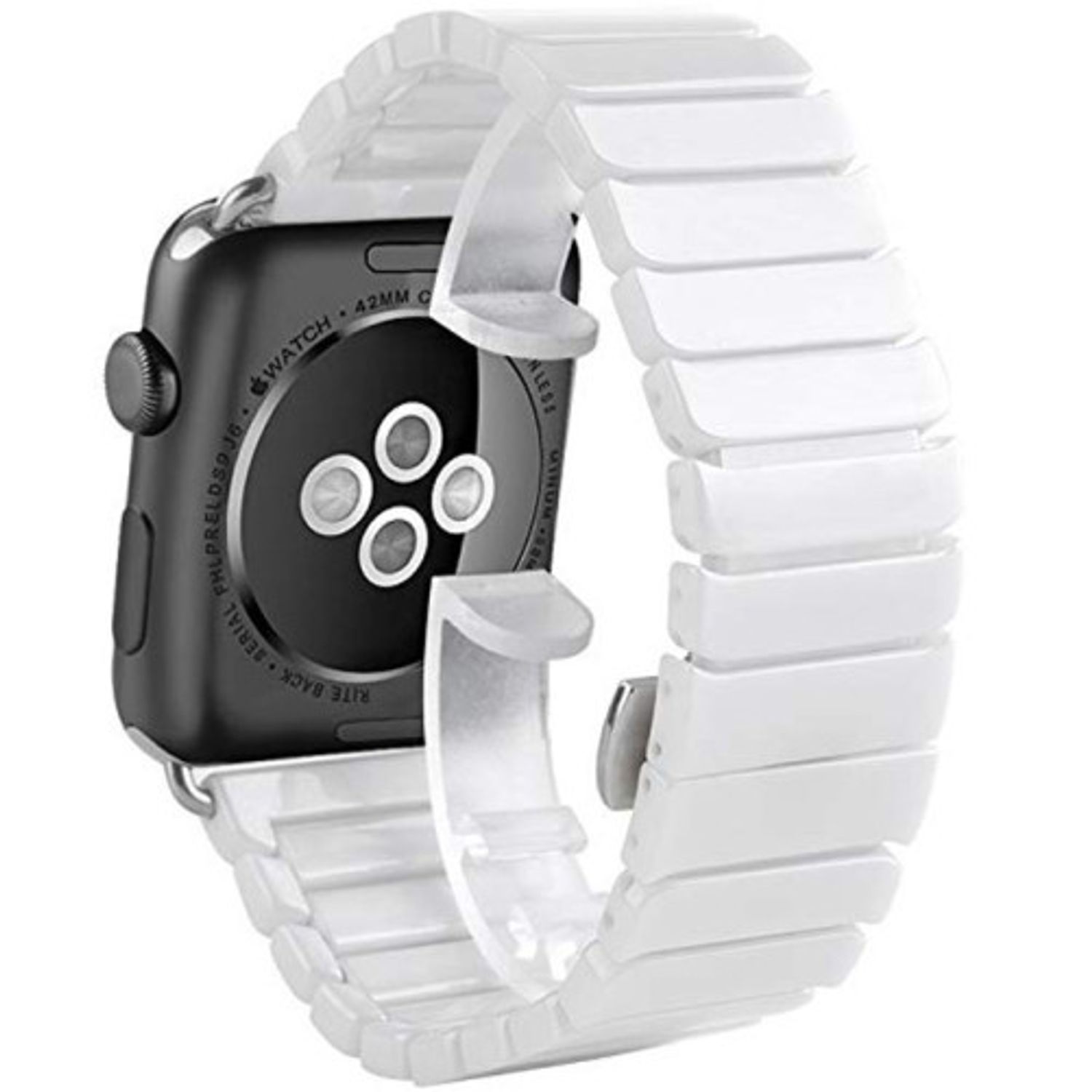 iUni - Curea iUni compatibila cu Apple Watch 1/2/3/4/5/6, 38mm, Ceramic ...