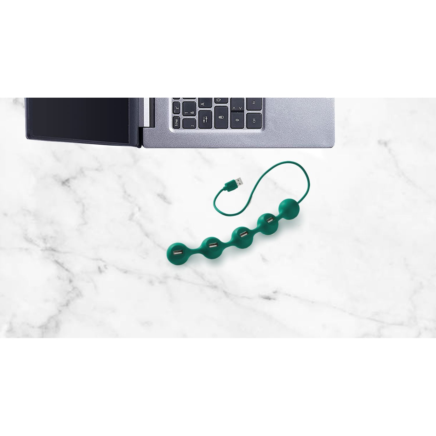 Lexon - Hub USB Lexon, Peas Hub, 4 porturi, silicon, cablu cu interior ...