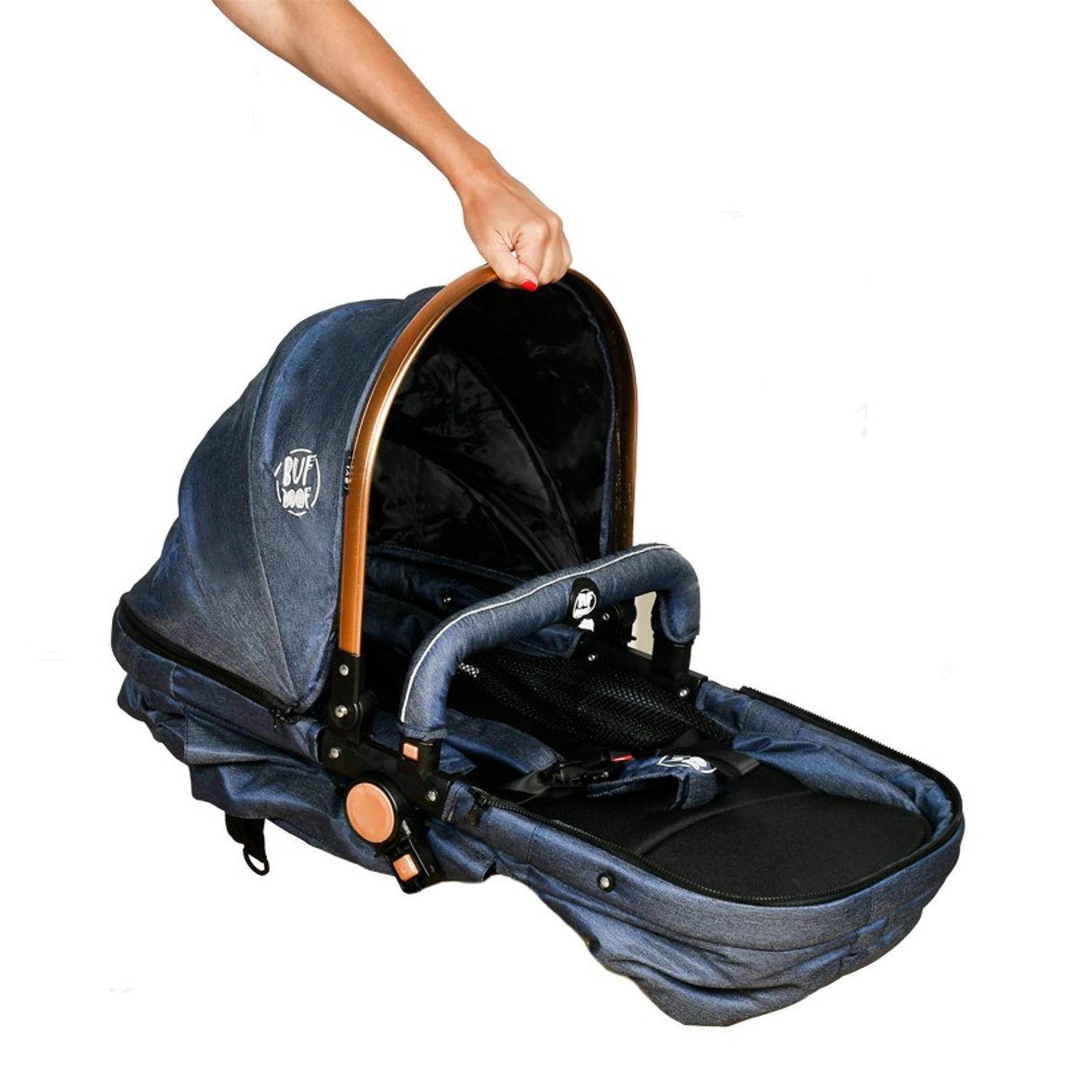 BUF BOOF - Carucior 2 in 1 reversibil X-2 Plus BUF BOOF Blue Jeans 0 36 ...