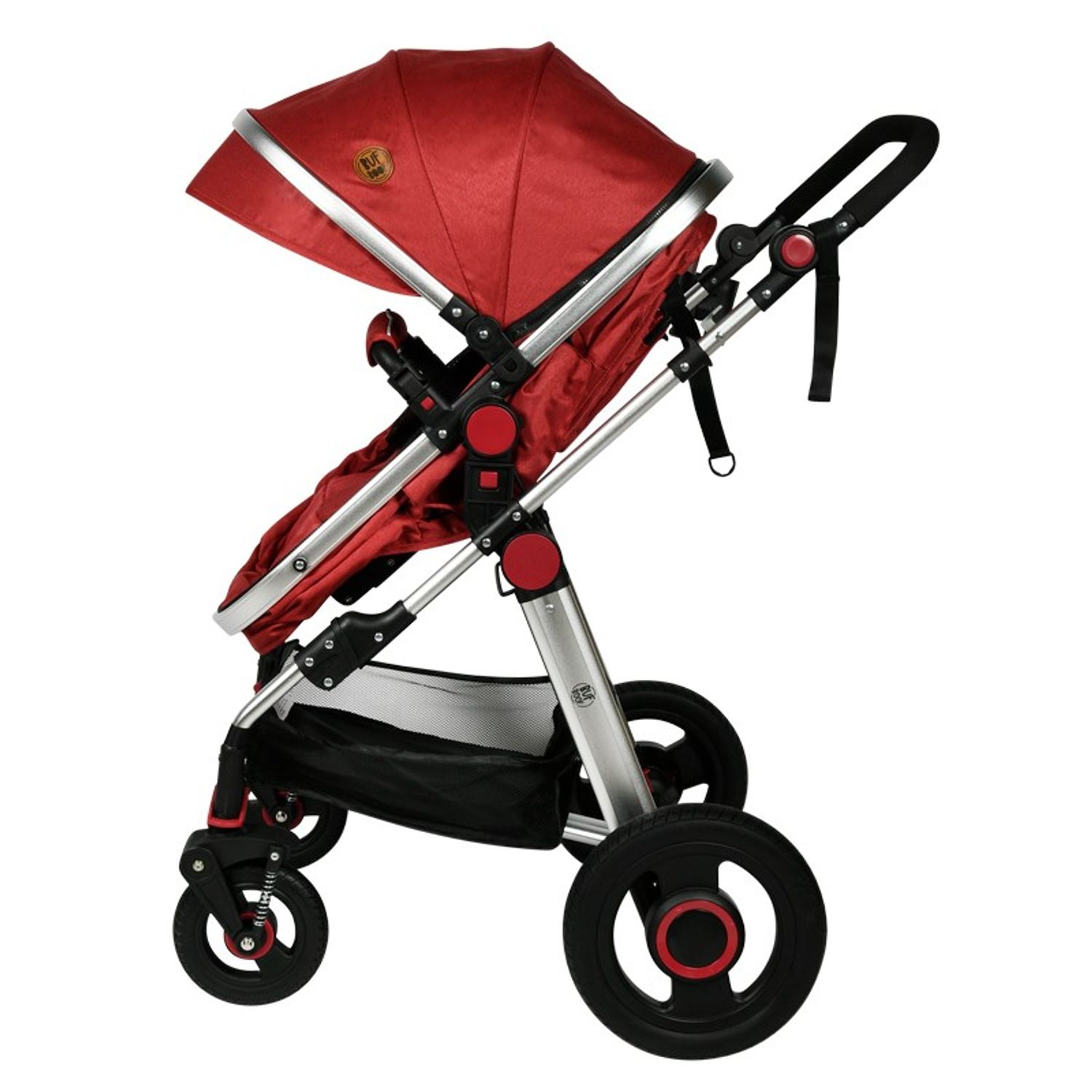 BUF BOOF - Carucior 2 in 1 reversibil S-18 BUF BOOF Linen Red 0 36 luni ...