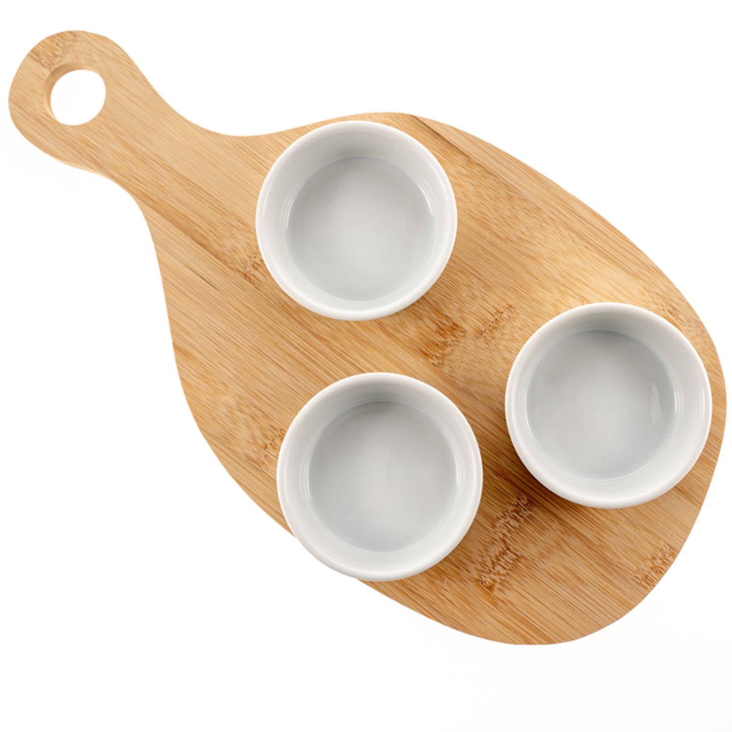 Quasar & Co. - Set servire aperitive, Quasar & Co., platou bambus cu 3 ...