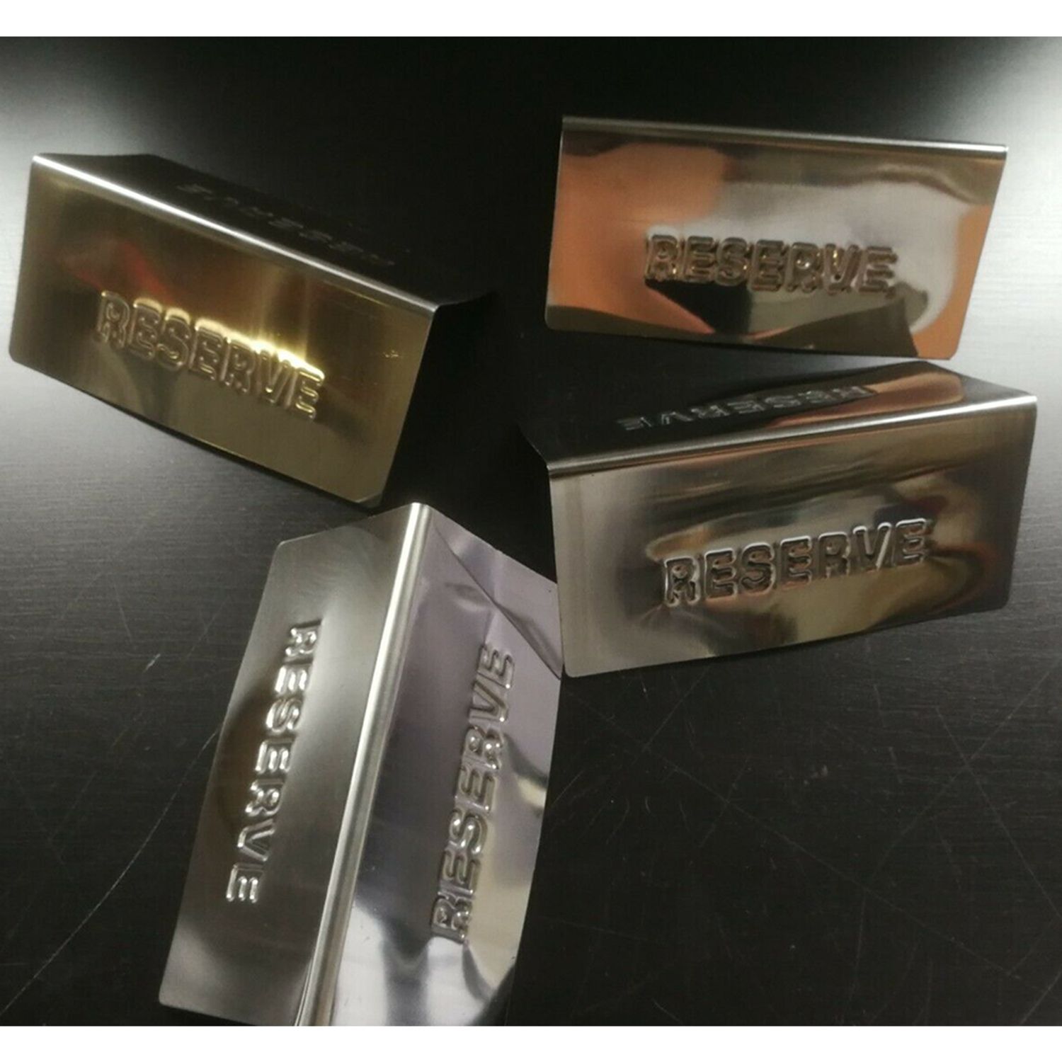 Quasar & Co. - Set 10 placute inox cu mesaj Reserve, mesaj pentru ...