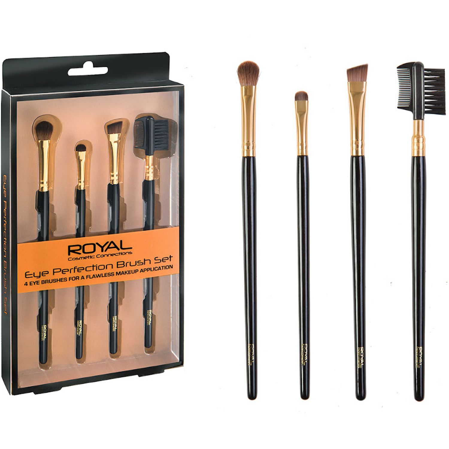 Royal - Set de 4 Pensule pentru ochi si sprancene ROYAL Eye Perfection ...