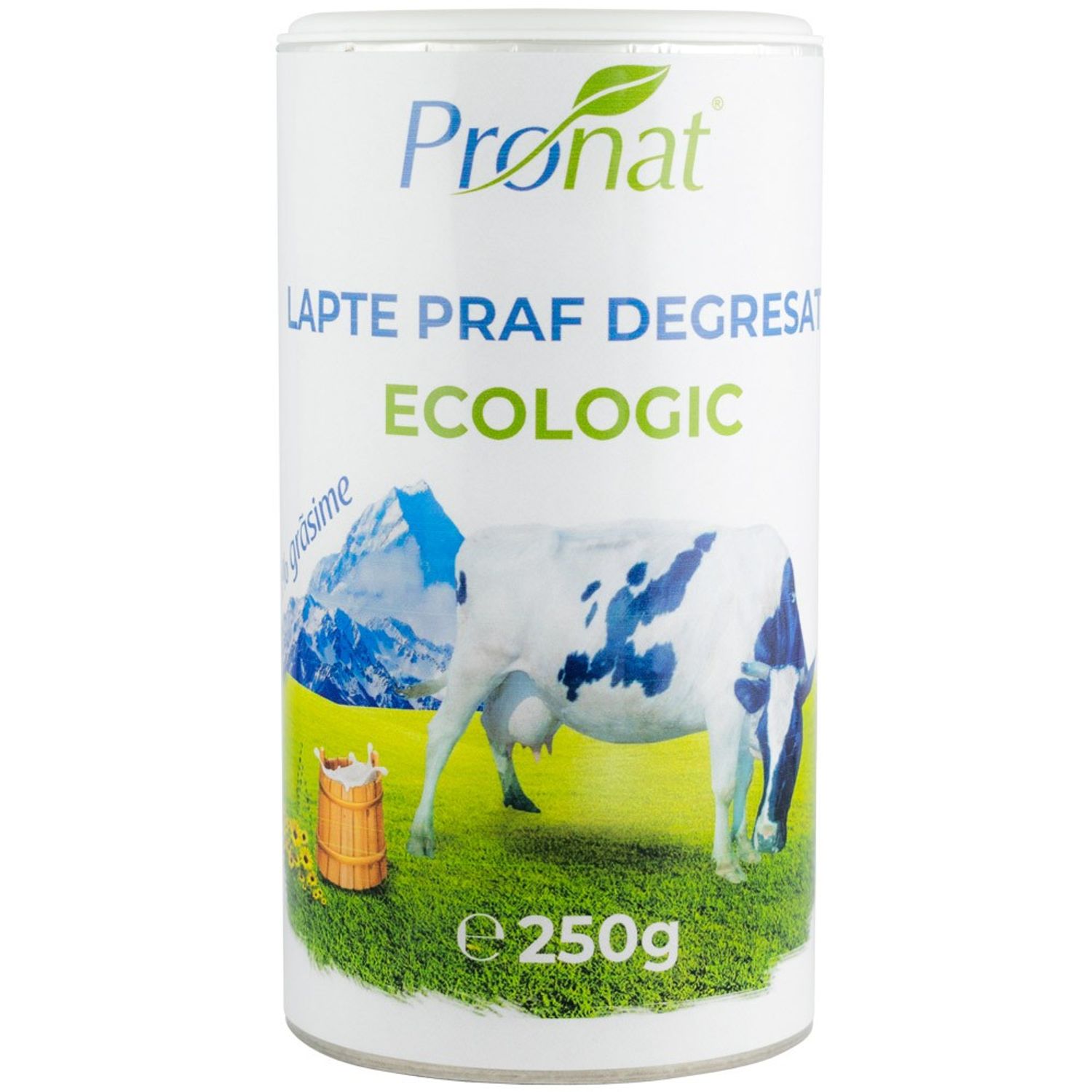 Pronat Can Pack - Lapte praf Bio degresat, 1% grasime, 250g - elefant.ro