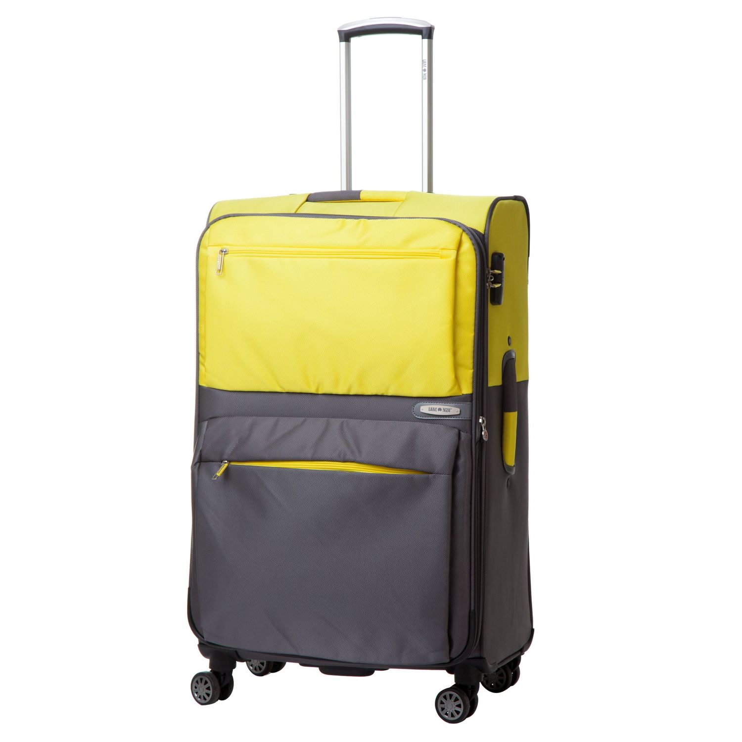 Lamonza - Lamonza Troler Amazonia Gri Cu Galben 77X46X31 Cm - elefant.ro