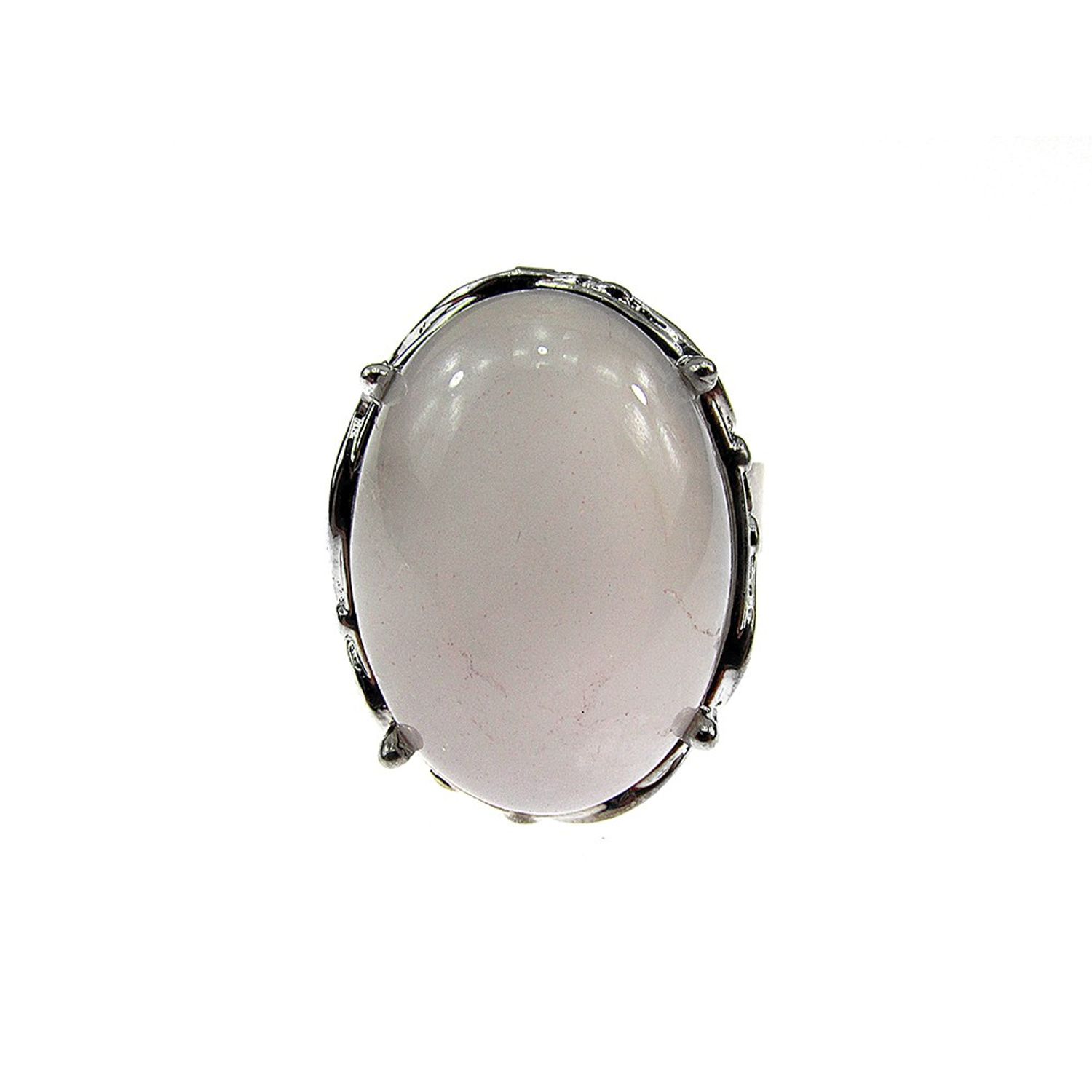 Glambazaar - Inel retro reglabil cu cuart roz pal - elefant.ro