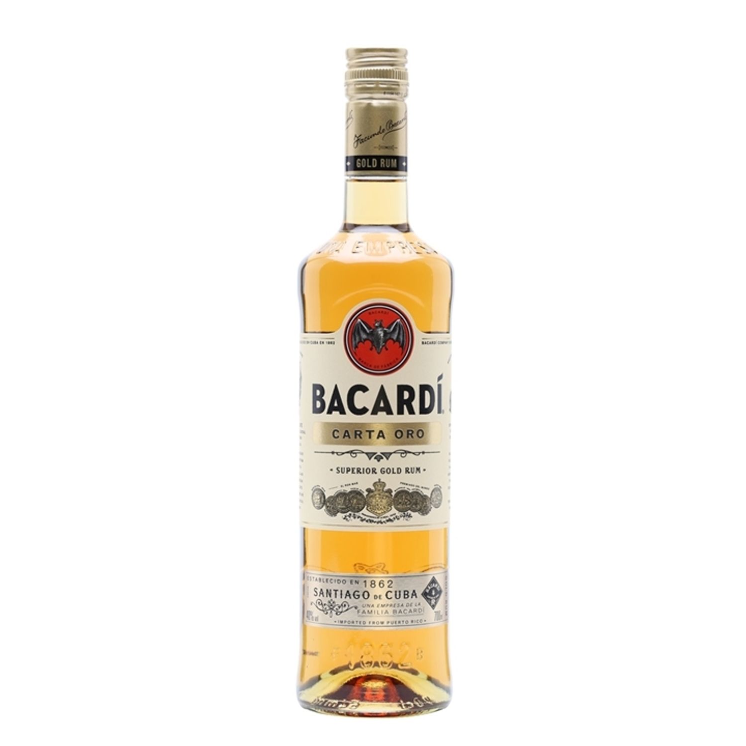 Bacardi - Rom Bacardi Carta Oro Gold 70cl / 40% Rom Bacardi Carta Oro ...