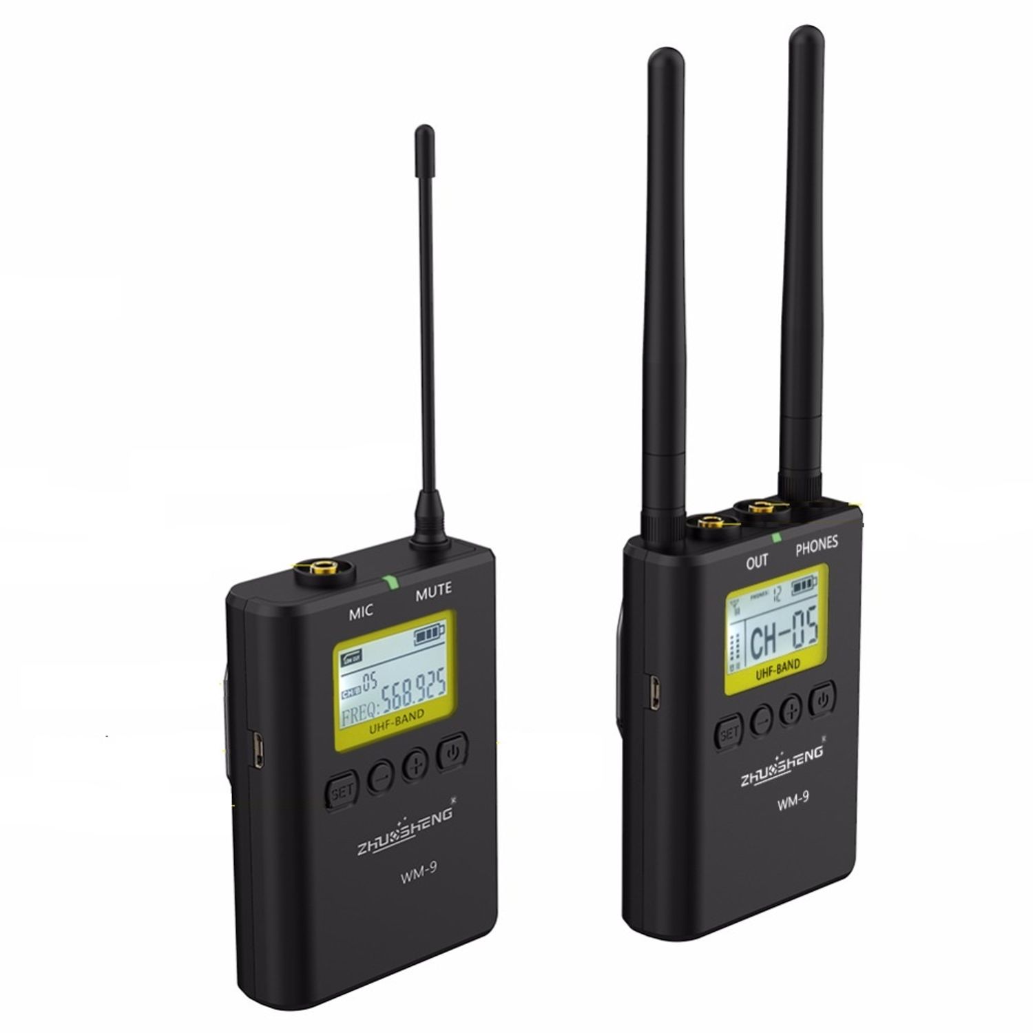 ZhuoSheng - KIT Microfon Wireless WM9 pentru camere video - elefant.ro