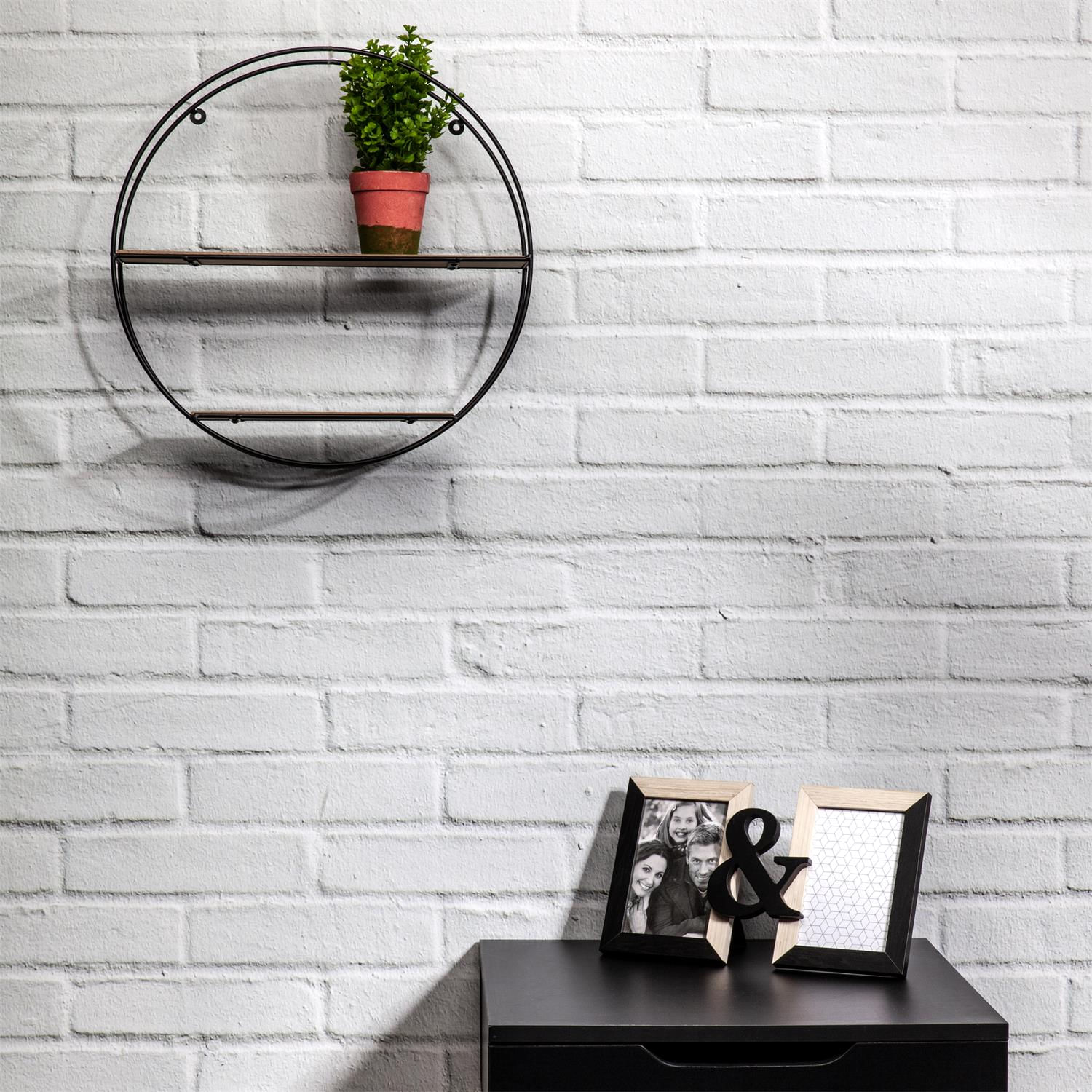 Dekos - Raft de perete, metalic, rotund - elefant.ro