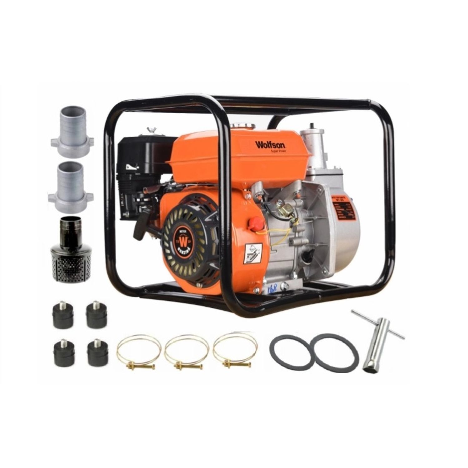 Wolfson - Motopompa apa WOLFSON WT-20, 2 toli, 7.5CP, 36000 lh, inaltime maxima pompare 30m ...