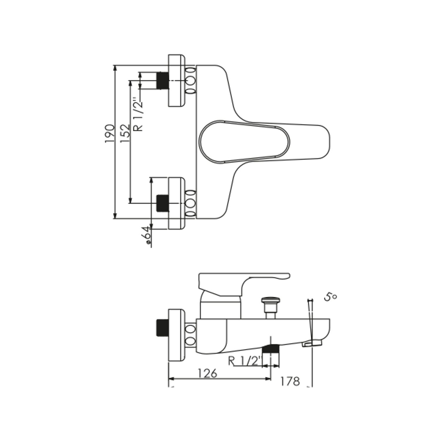 ROMSTAL - Baterie pentru cada si dus, ROMSTAL, IRIS, crom - elefant.ro
