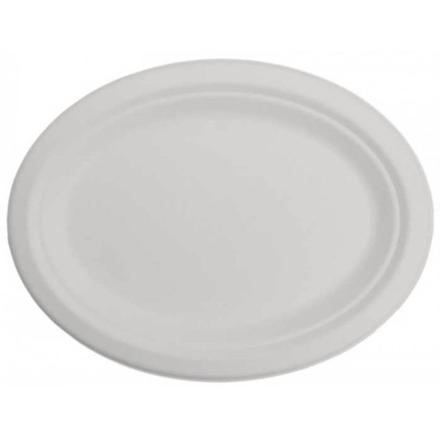 Side Grup - Set 125 Farfurii Biodegradabile, 26 cm, Ovale, Trestie de ...