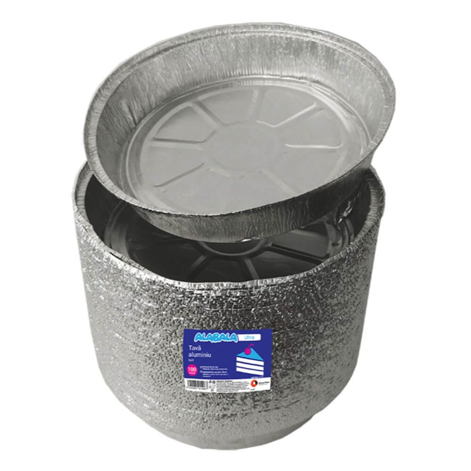 Global Plast - Tavite Rotunde Aluminiu, 23x5 cm - elefant.ro