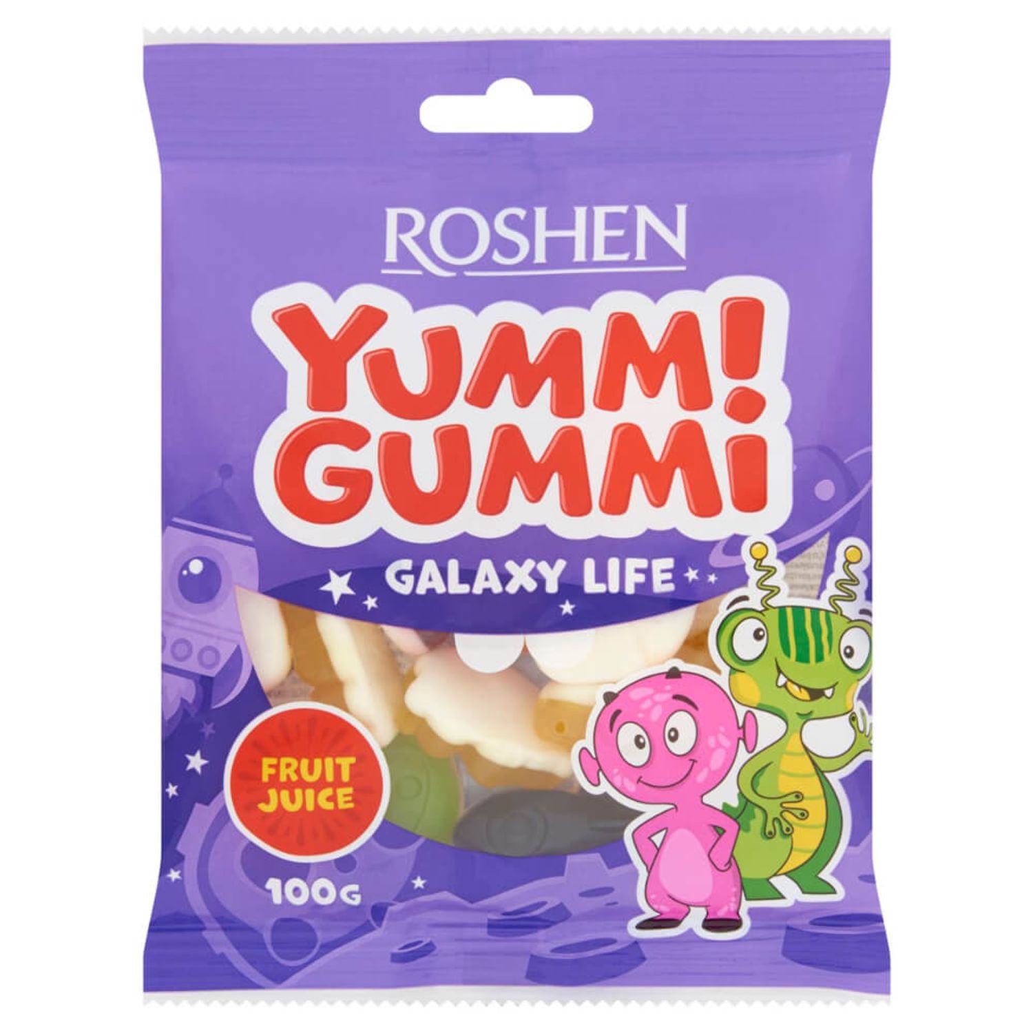 Roshen - Jeleuri Roshen Yummi Gummi Galaxy Life, 100g - elefant.ro