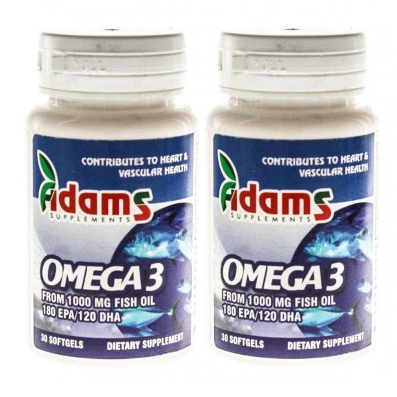 Adams Vision - Set Omega 3 Adams Vision 1000Mg 30 + 30 capsule Set ...