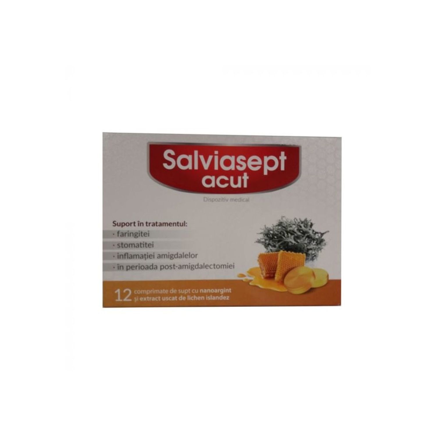 Zdrovit - Salviasept Acut cu, lichen islandez x 12 comprimate de supt ...