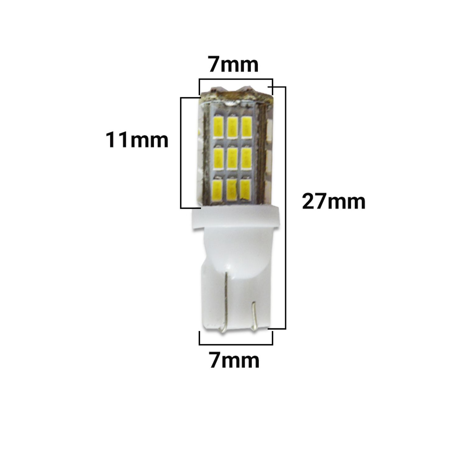 OEM - Set 2 x Bec LED pozitie T10 W5W,cu 42 leduri, Alb Rece - elefant.ro