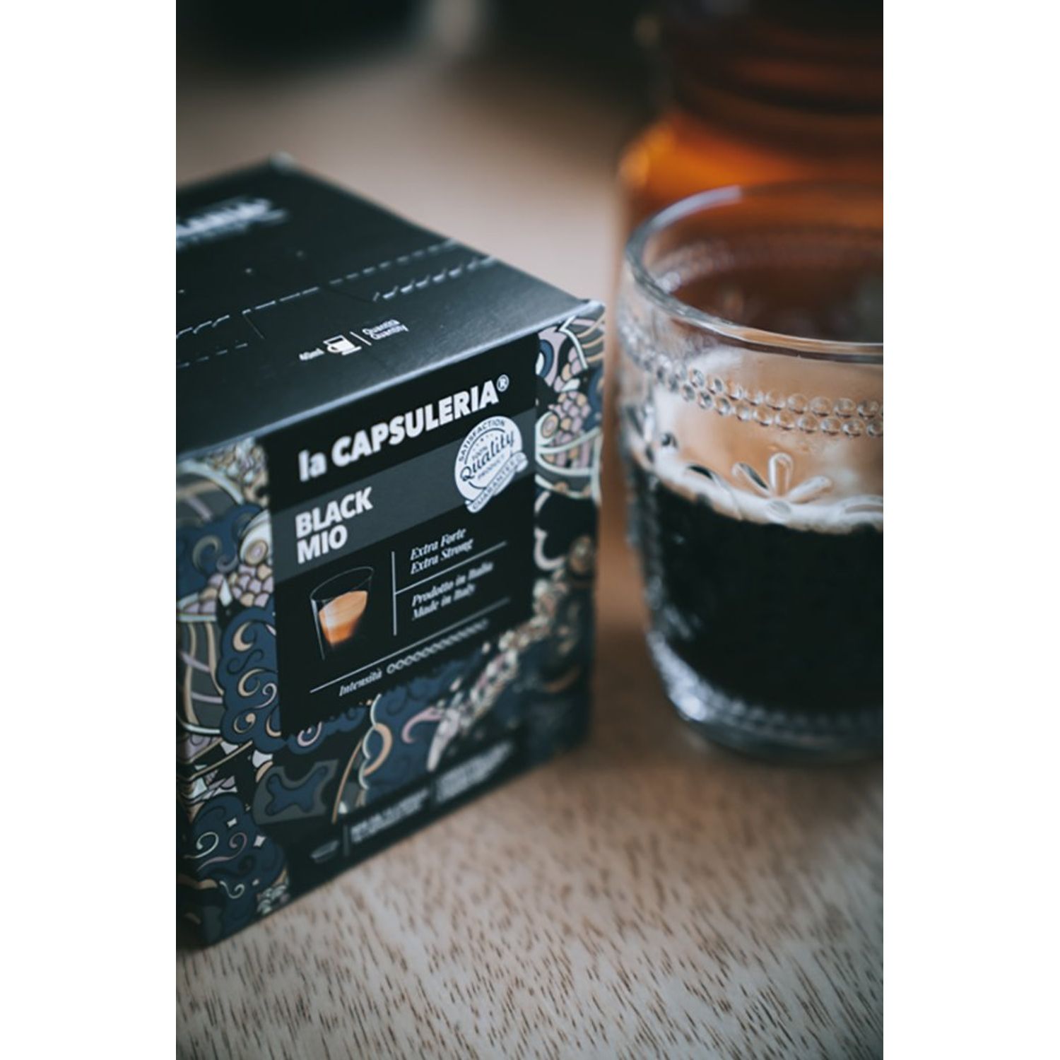 La Capsuleria - Set 16 capsule cafea Black Mio, compatibile Lavazza a ...