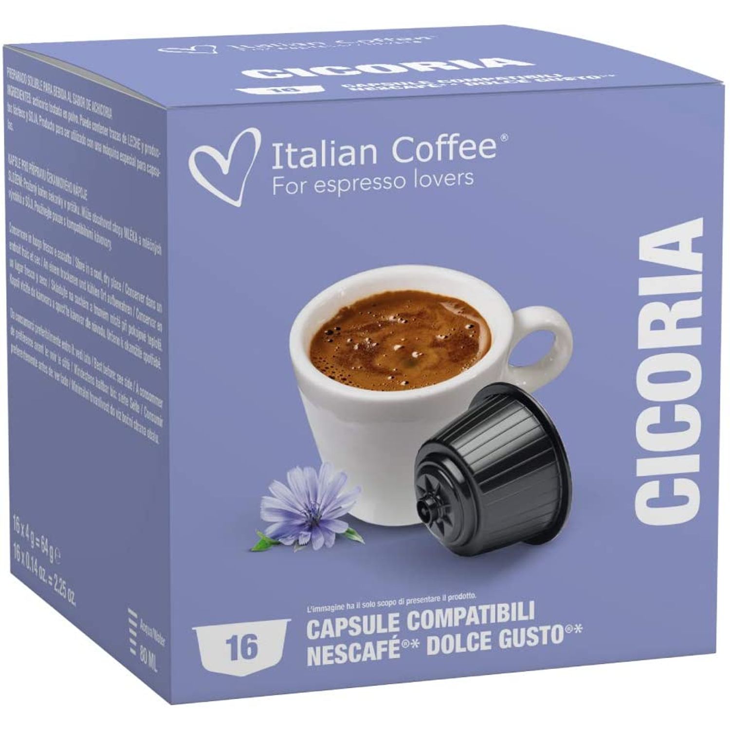 Italian Coffee - Set 16 capsule de Cicoare, compatibile Nescafe Dolce Gusto, Italian Coffee ...