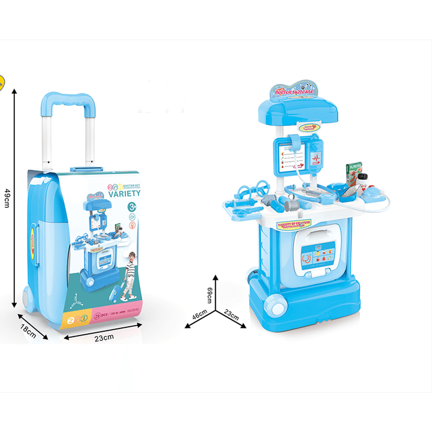 OEM - Set Doctor si Troller 2 in 1 cu accesorii, sunete si lumini ...