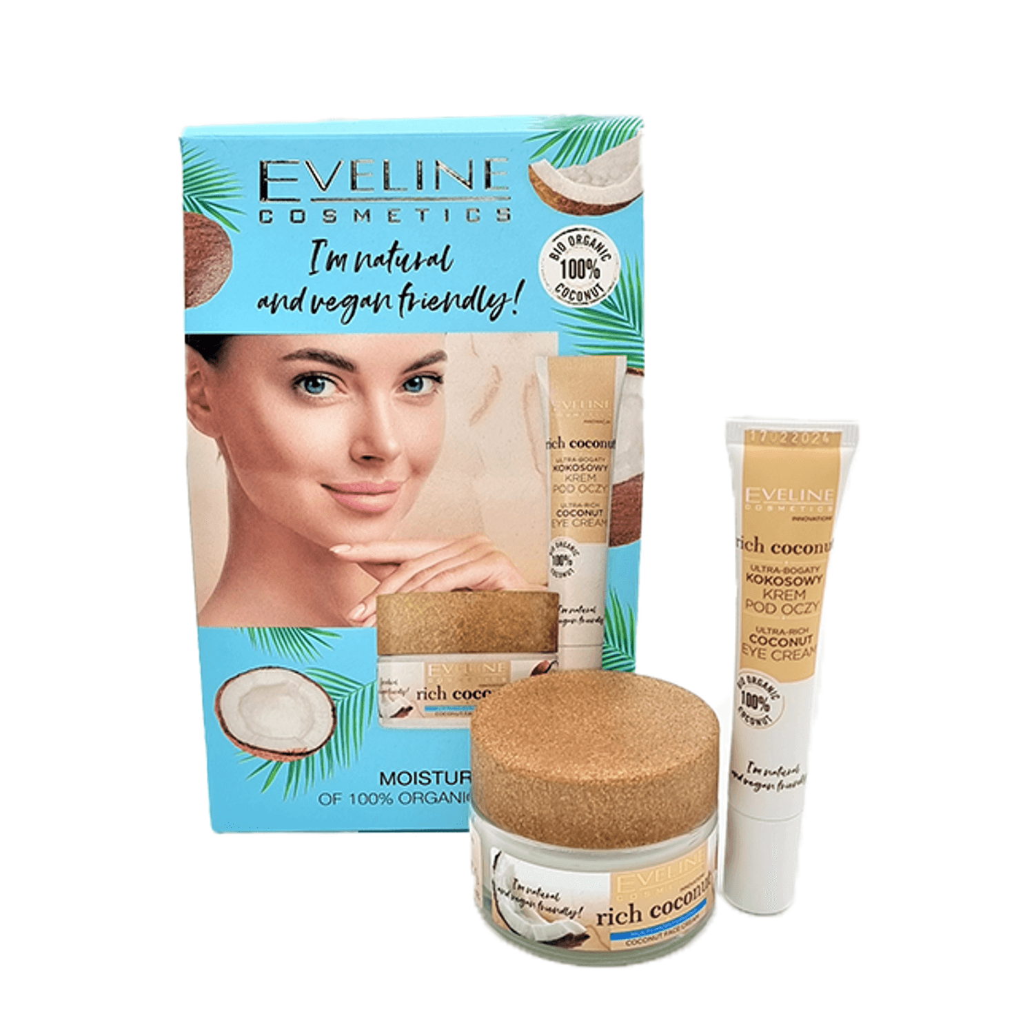 Eveline Cosmetics - Pachet Ingrijire Ten si Ochi cu Ulei de Cocos 100% ...