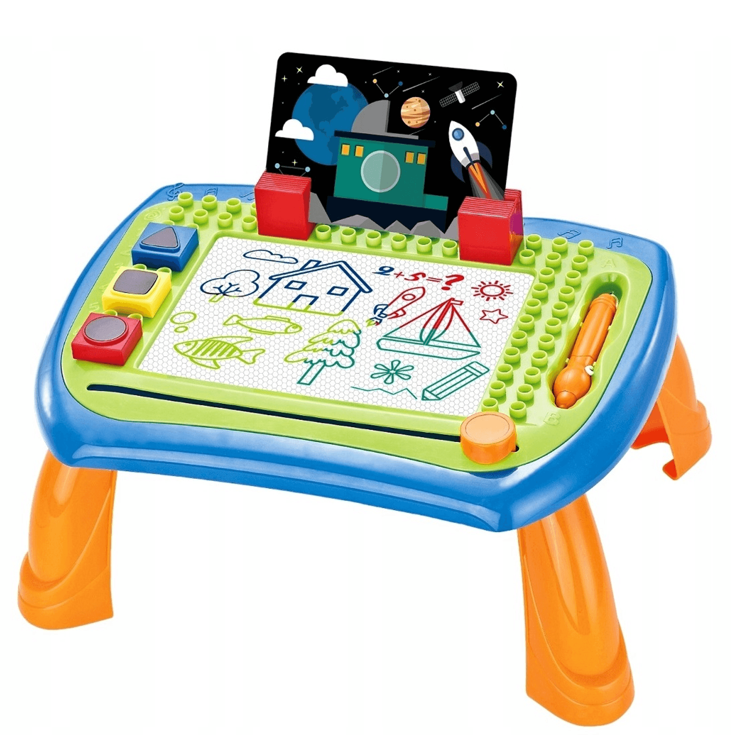 Creative World Toys - Masuta educativa de desenat 2 in 1 - elefant.ro