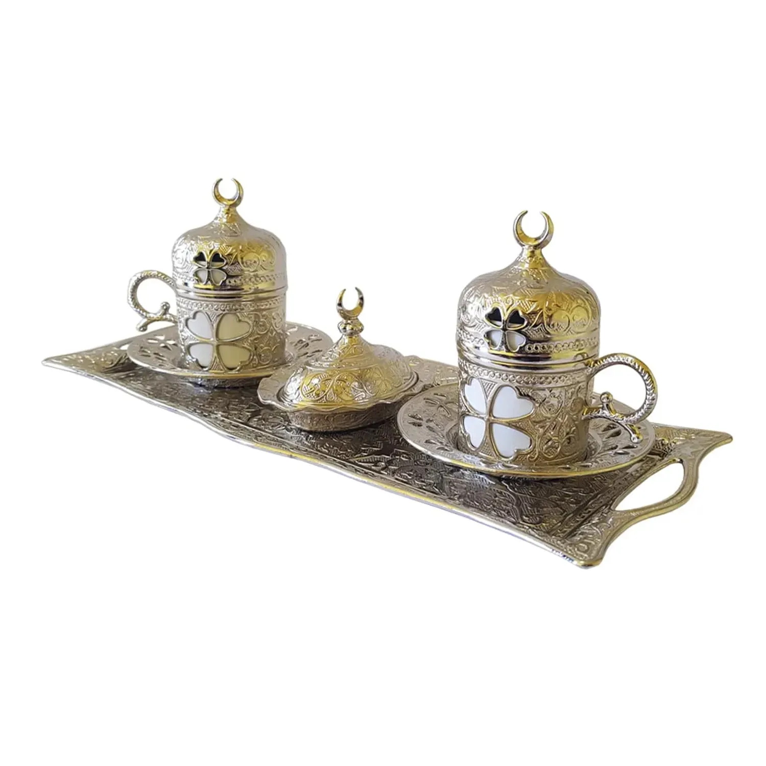 Sena - Set cafea turcesc Sena, cu desene fluture, 11 piese, culoare ...