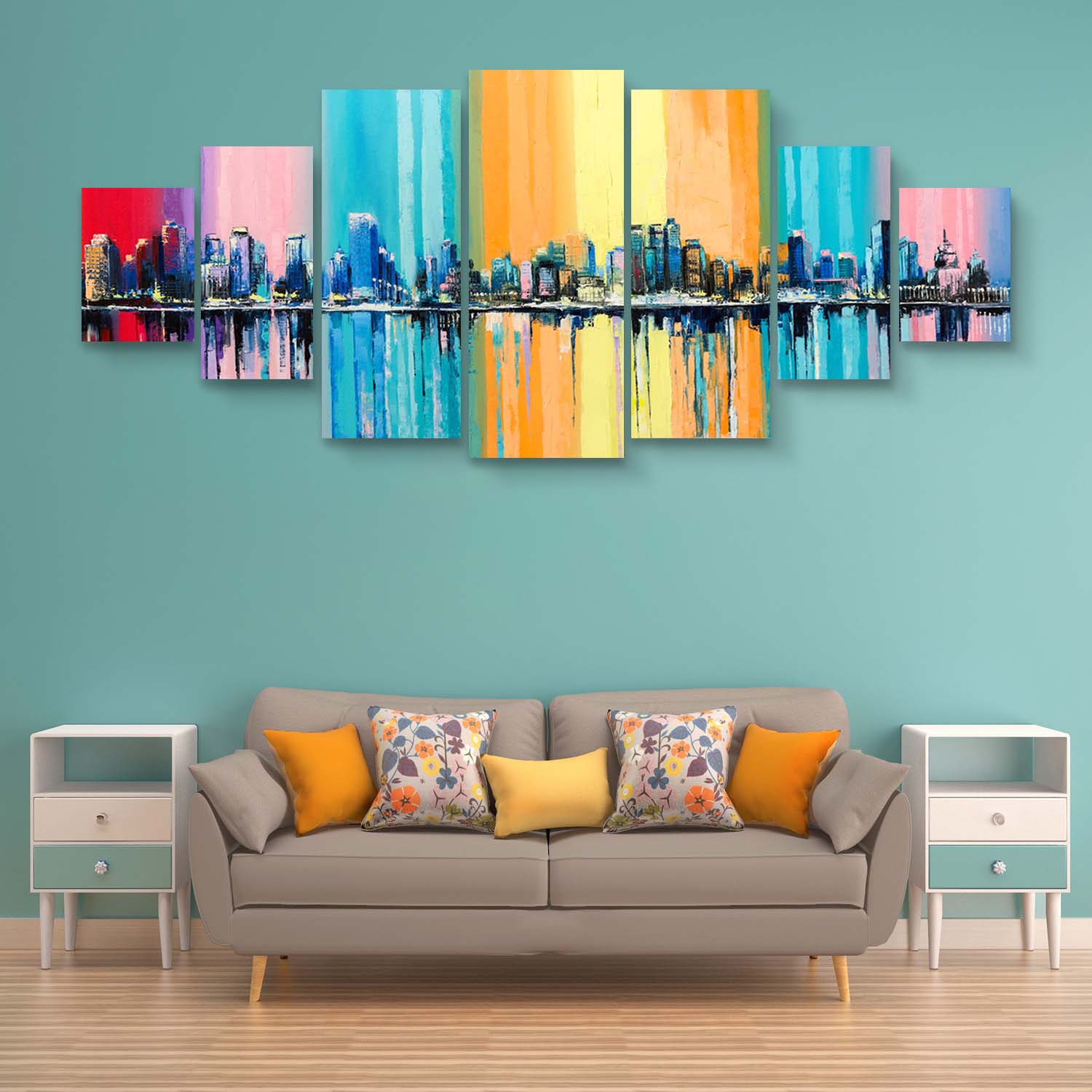 Startonight - Set Tablou DualView Startonight New York-ul Colorat, 7 ...