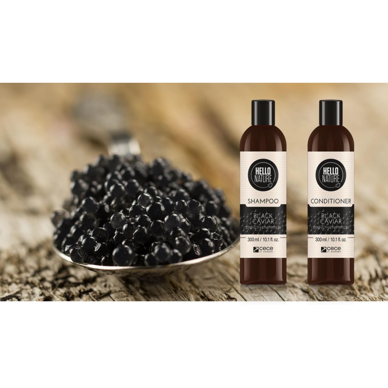 Hello Nature - Sampon Hello NATURE BIO cu caviar negru Hello Nature 300 ...