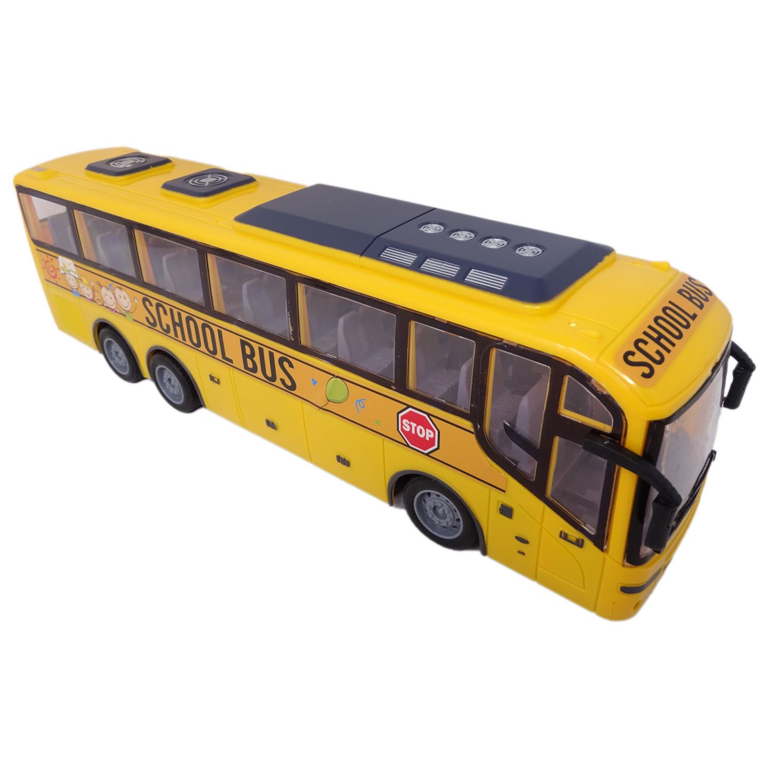 Salamandra Kids - Autobuz Scolar de Jucarie din Plastic cu Telecomanda ...