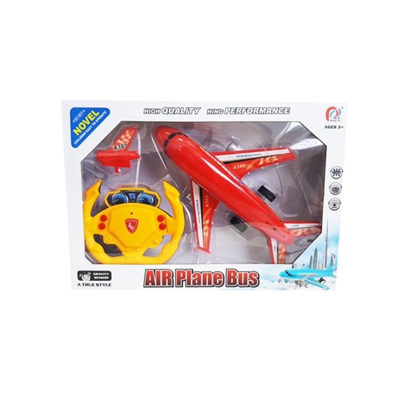 Salamandra Kids - Avion A 380 Aerobus cu lumini si telecomanda - elefant.ro