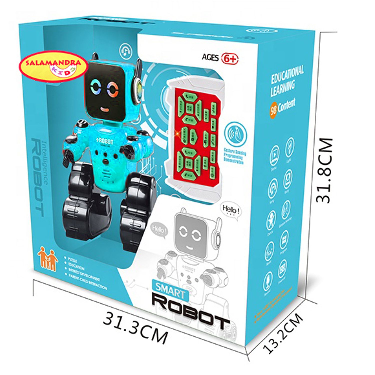 Salamandra Kids - Robot SMART interactiv cu telecomanda infrarosu si ...
