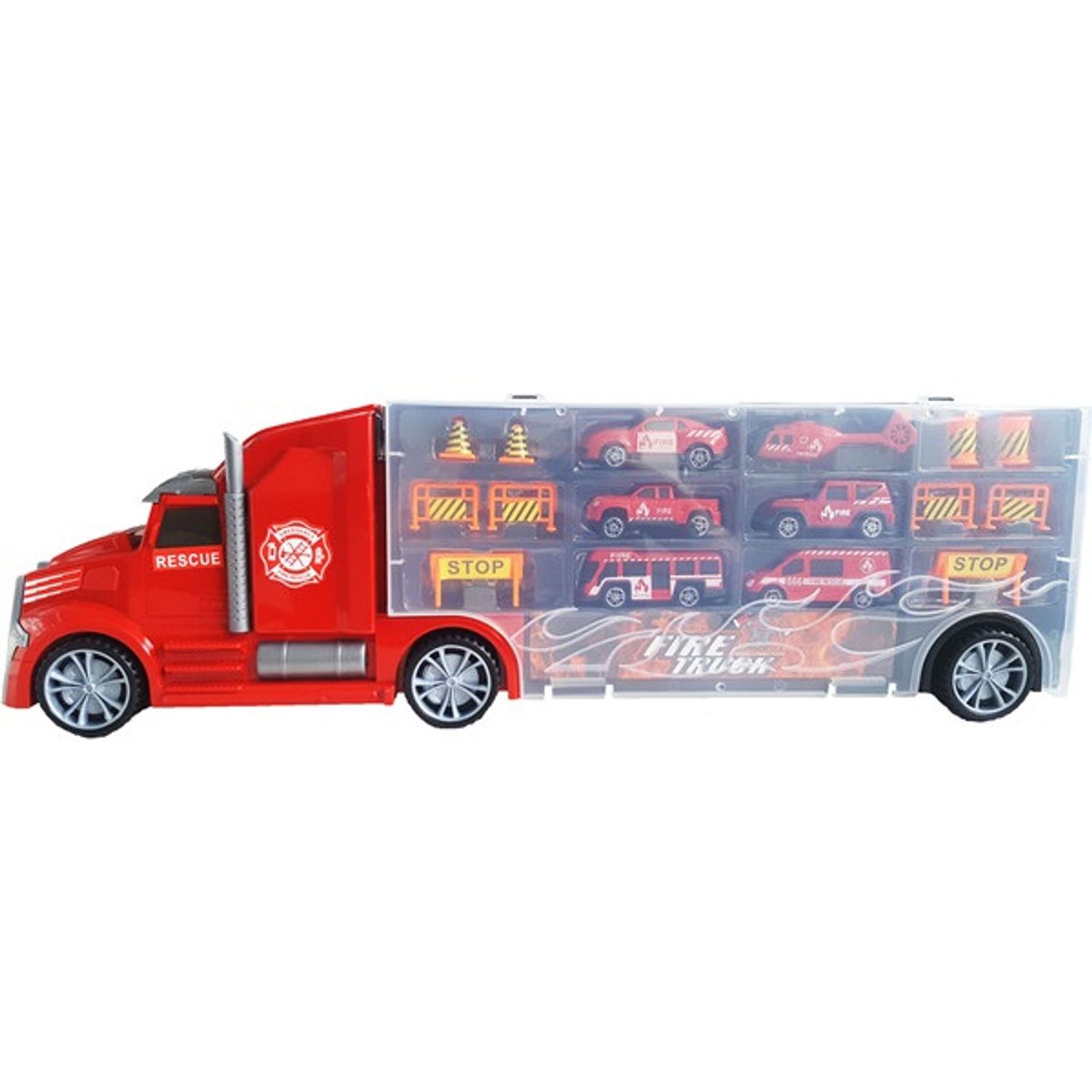 Salamandra Kids - Tir Modern cu Masinute, Elicopter si Obstacole ...