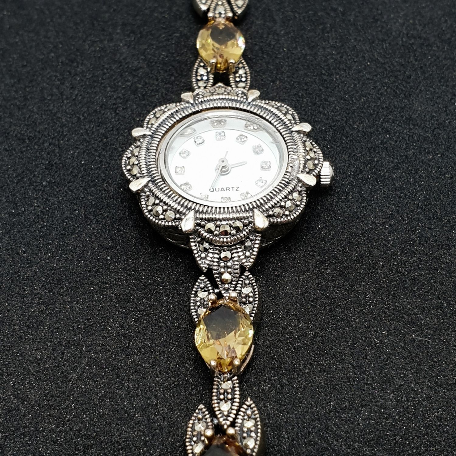 SaraTremo - Ceas din argint masiv cu pietre zultanit Gloria by ...