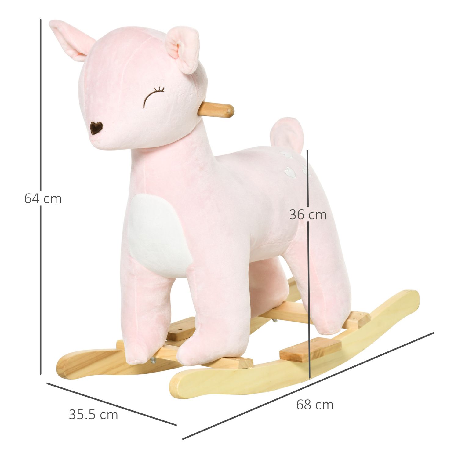 HOMCOM - HOMCOM Cal tip Balansoar pentru Copii 3-6 Ani Cerb din Plus ...