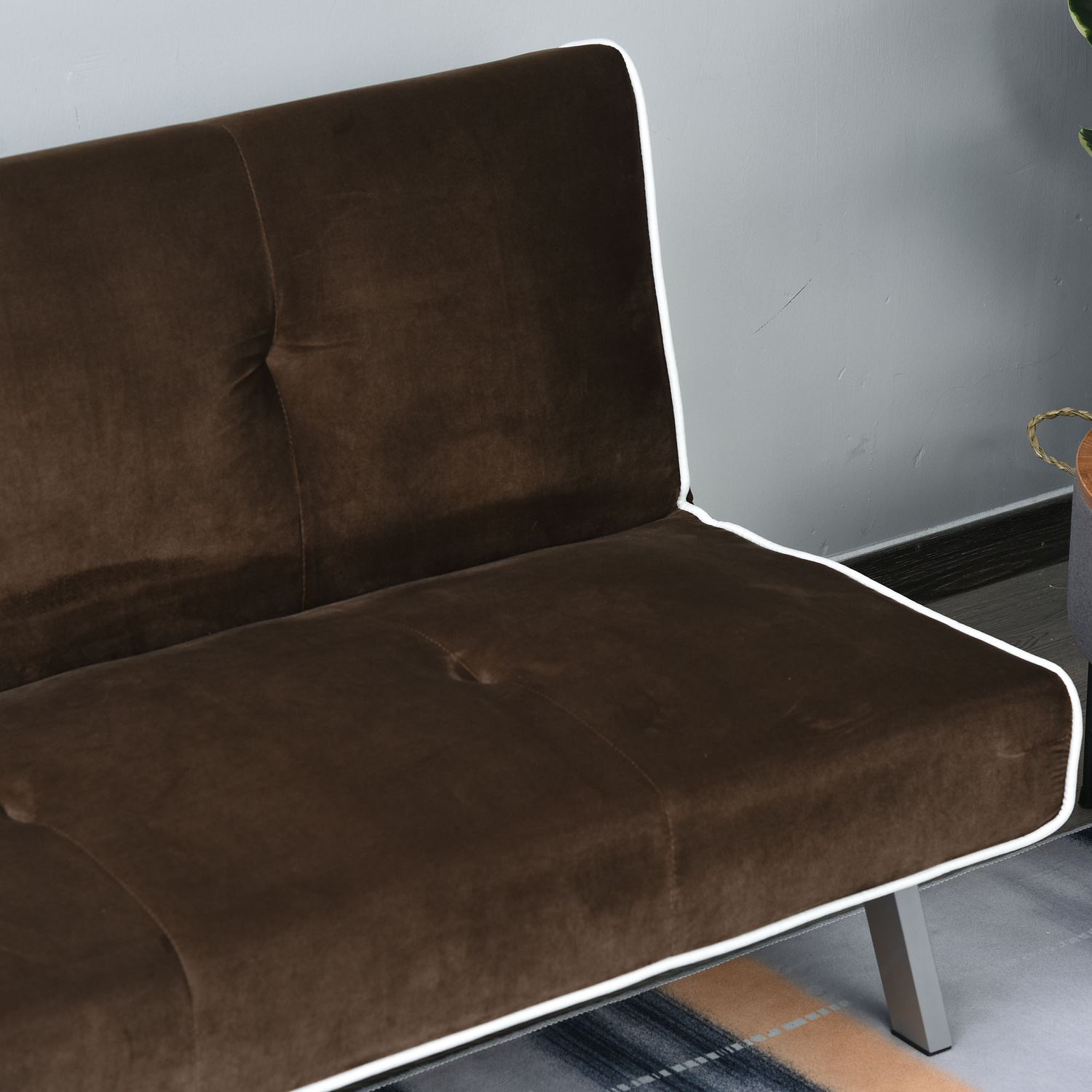 HOMCOM - Homcom Canapea extensibila Rabatabila cu Structura din Lemn ...