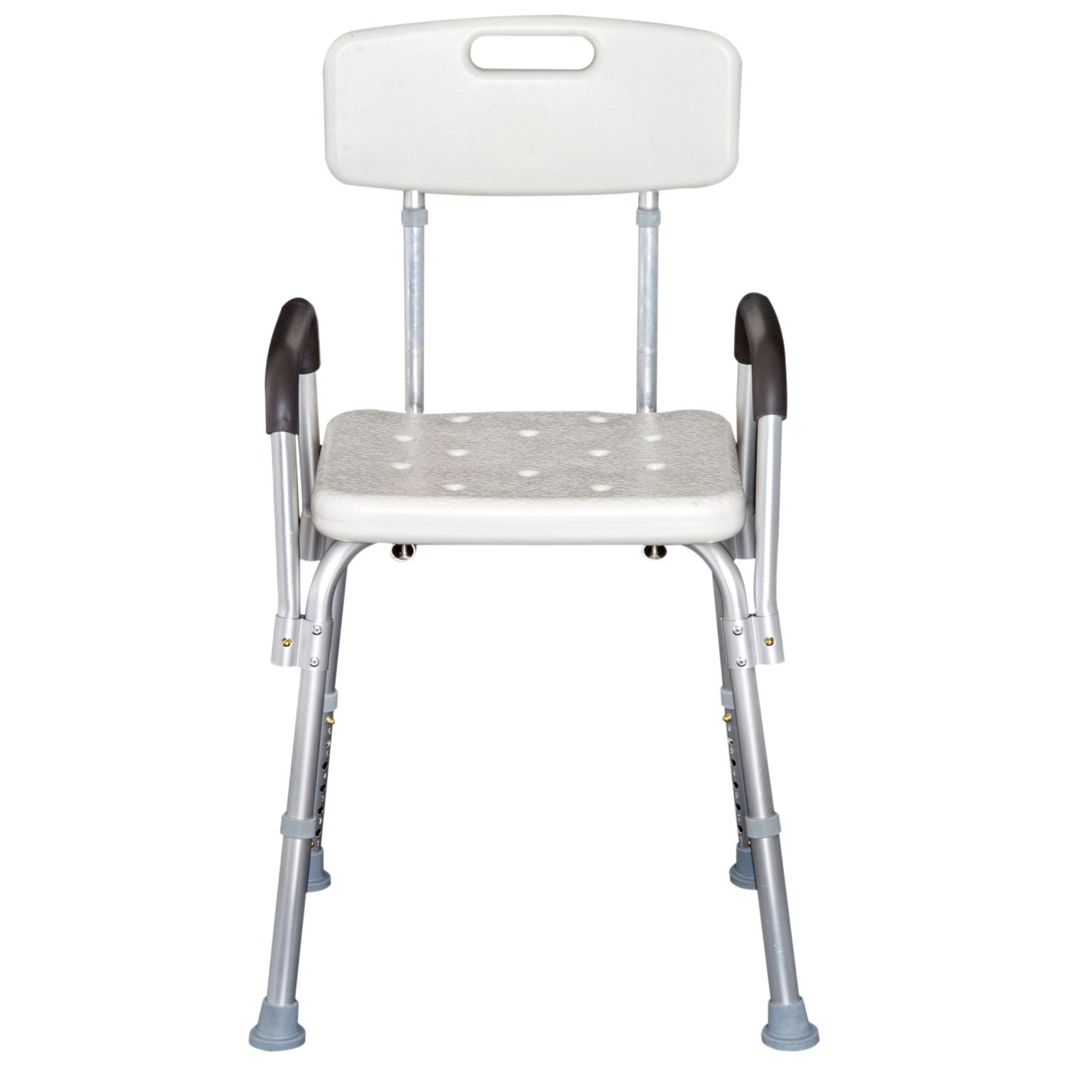 HOMCOM - HomCom, scaun reglabil cu spatar de dus, 46,5x54x72,5-85 cm ...