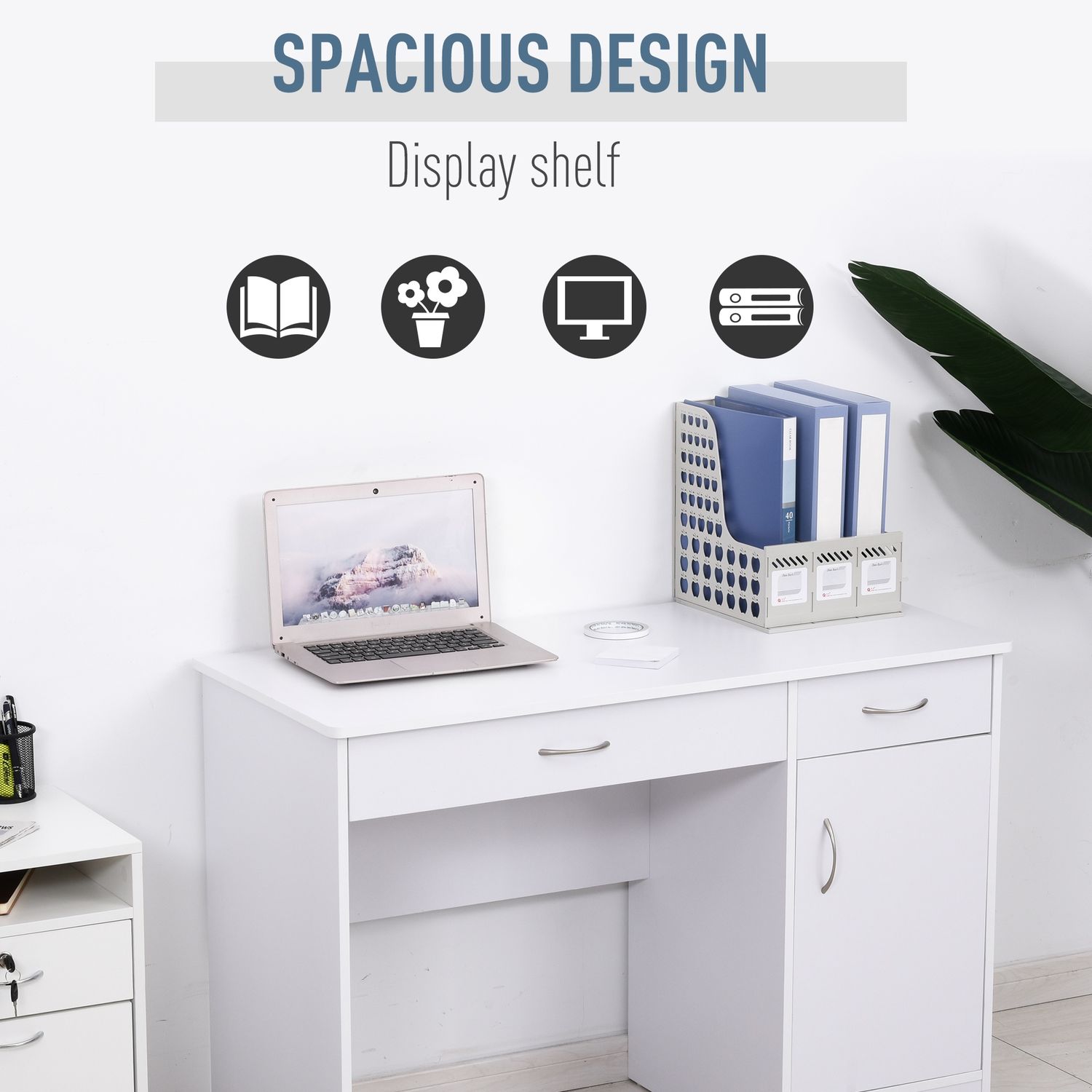 HOMCOM - HOMCOM Birou PC Modern pentru Birou sau Camera cu 2 Sertare si ...