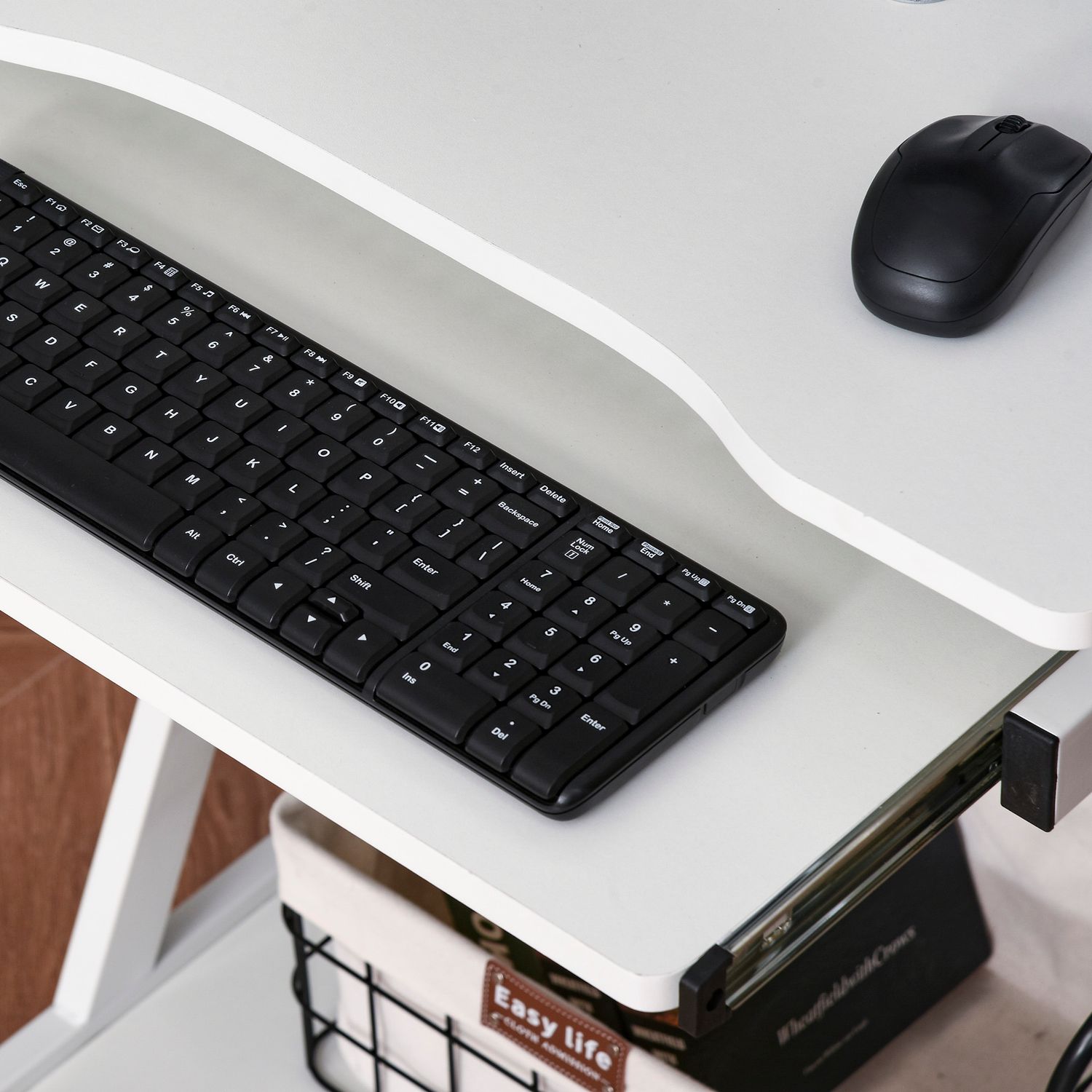 HOMCOM - HomCom masa cu roti, suport PC/laptop, 60x48x73cm alb - elefant.ro