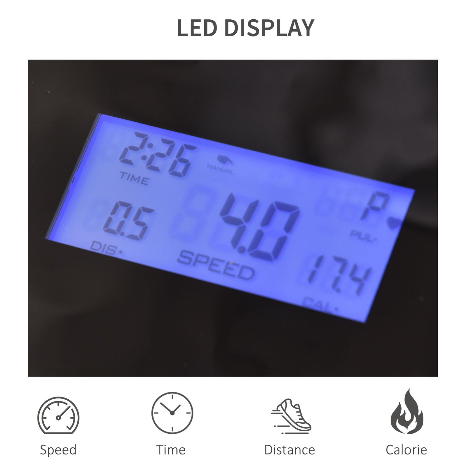 HOMCOM - HOMCOM Banda de Alergare Electrica Pliabila Viteza 1-12km/h Display 12 Programe ...