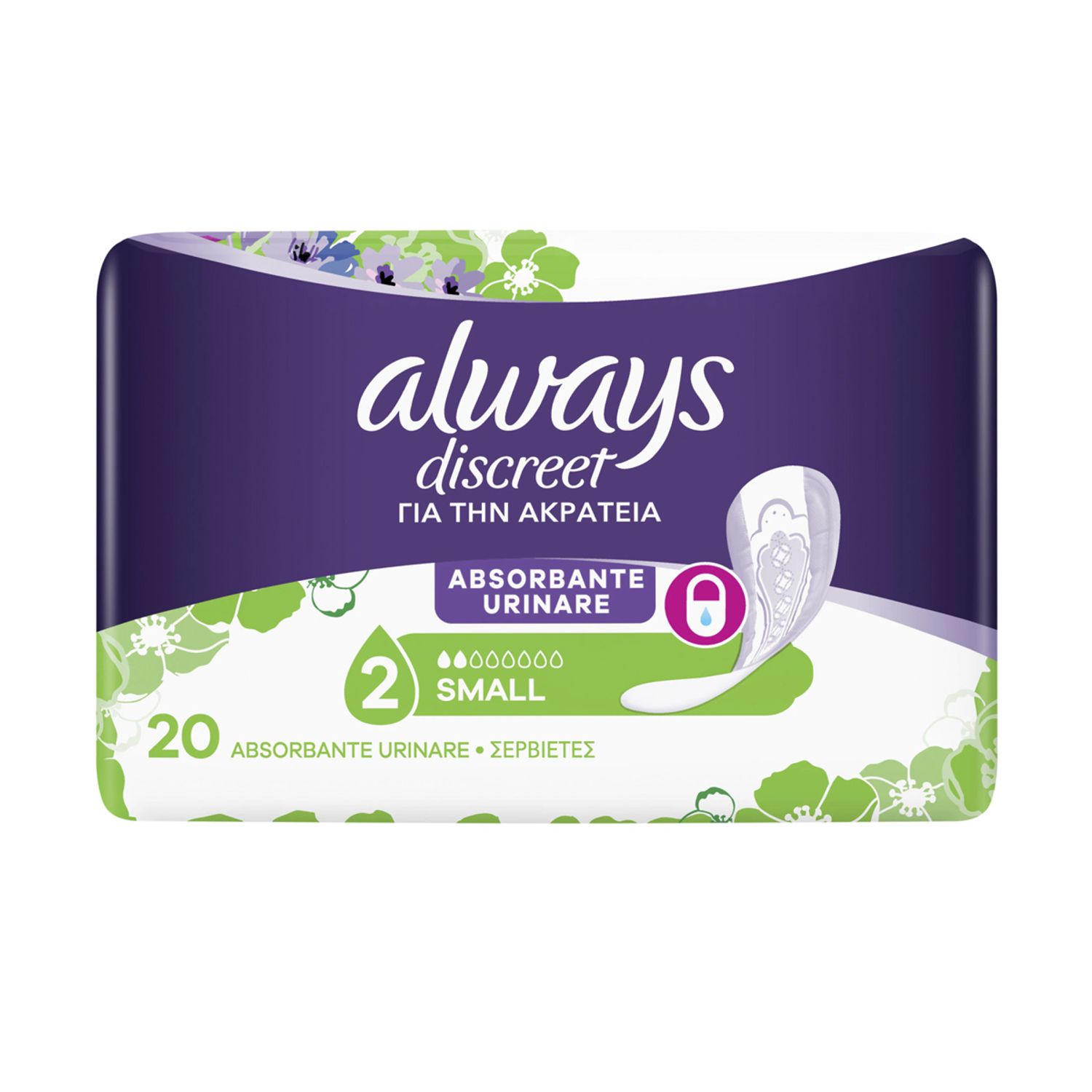 Always - Absorbante zilnice Discreet Pads Small, 20 bucati, Always ...