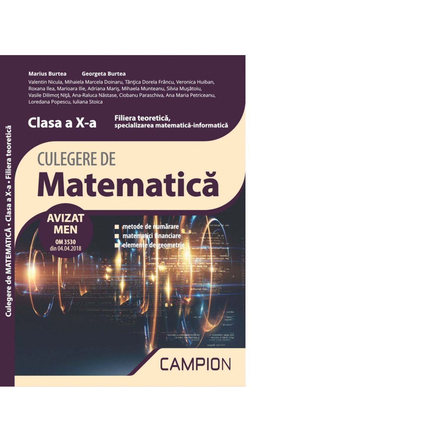 Marius Burtea, Georgeta Burtea - Culegere de matematica. Filiera ...