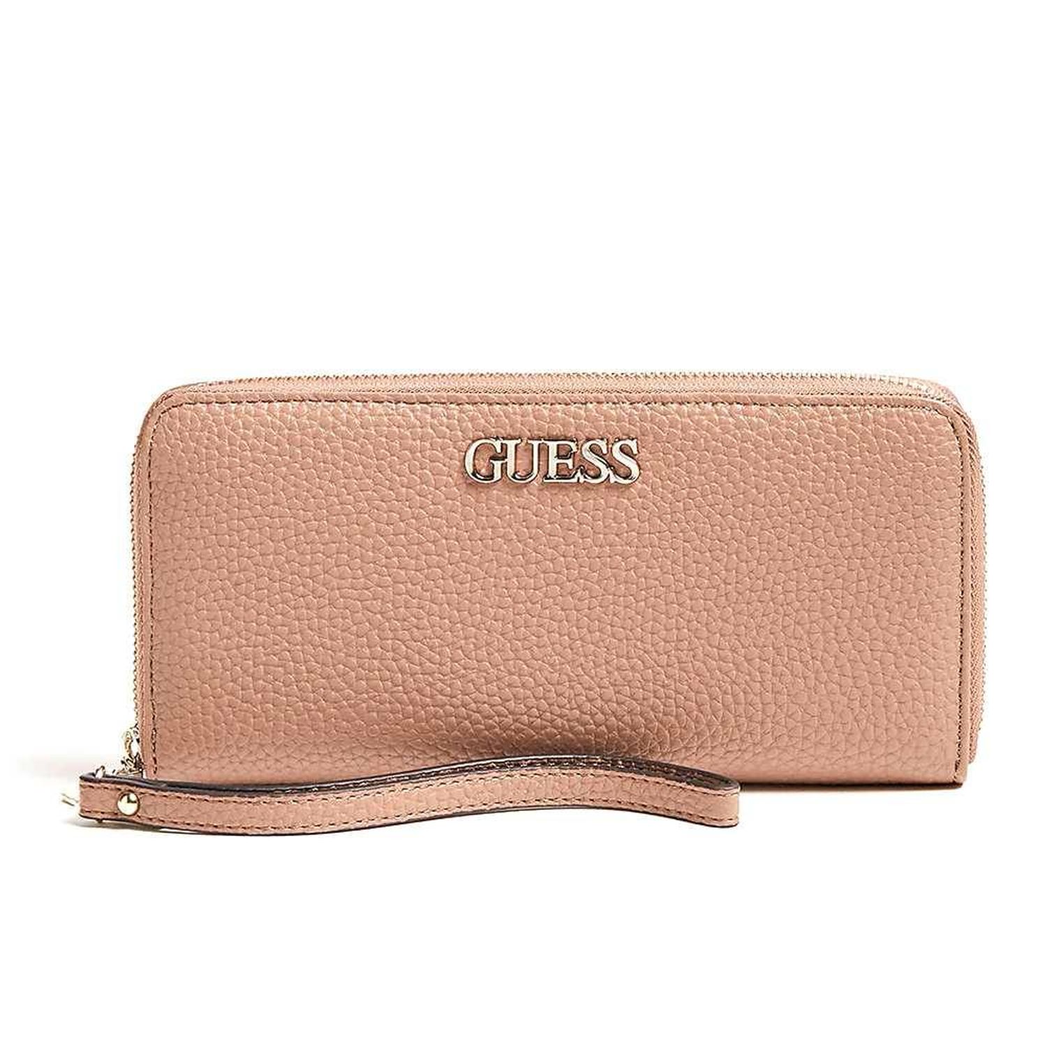 Guess - Portofel mare de dama Guess, Model Alby, Crem - elefant.ro