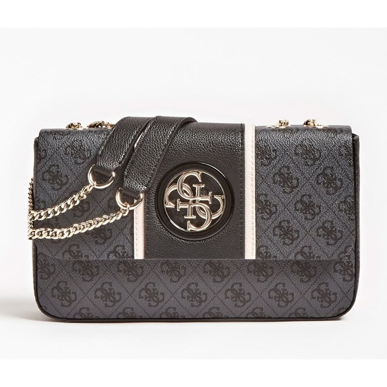 Guess - Geanta crossbody Guess, Model Open Road, Negru - elefant.ro