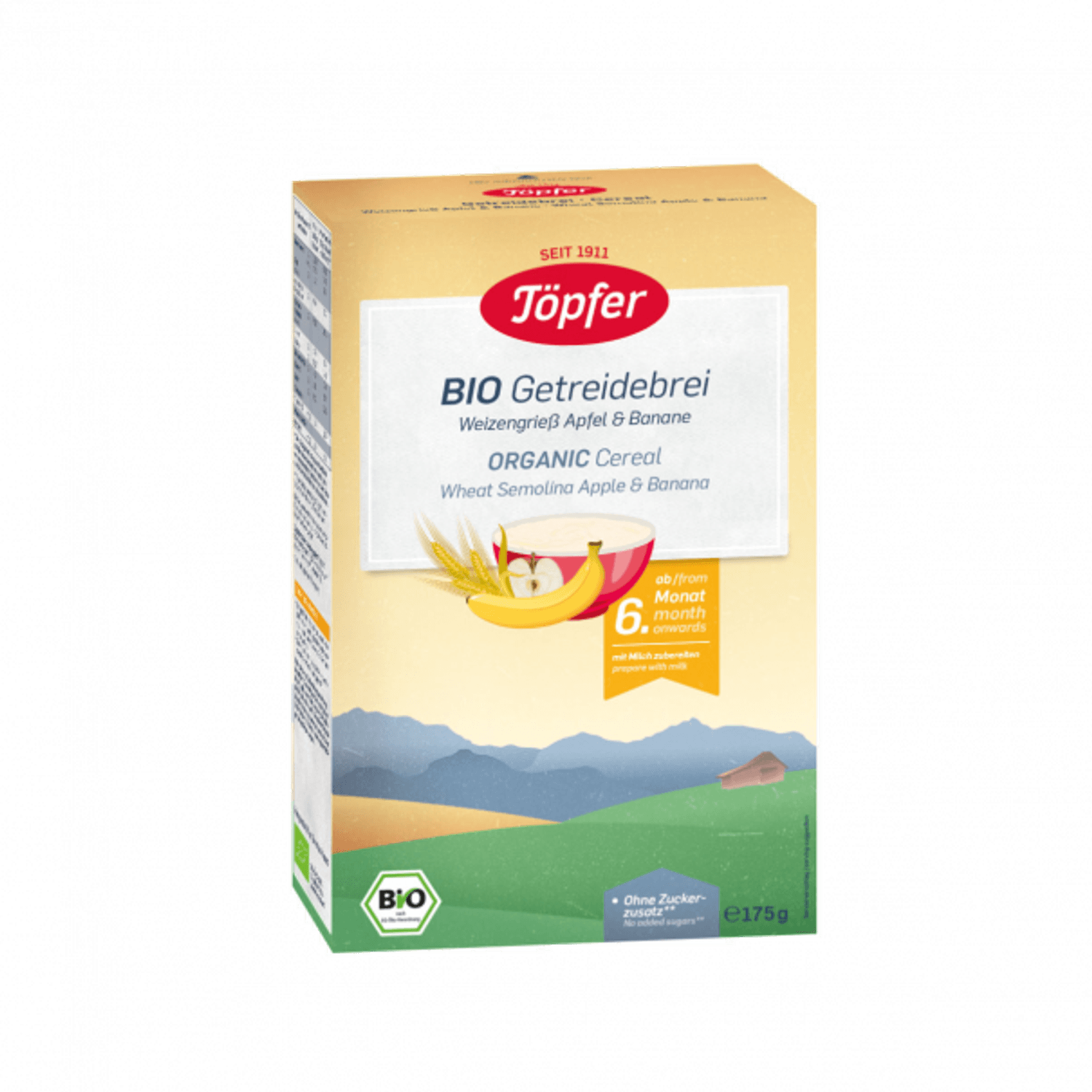 Topfer - TOPFER CEREALE CU GRIS MERE + BANANE X 175 G - elefant.ro