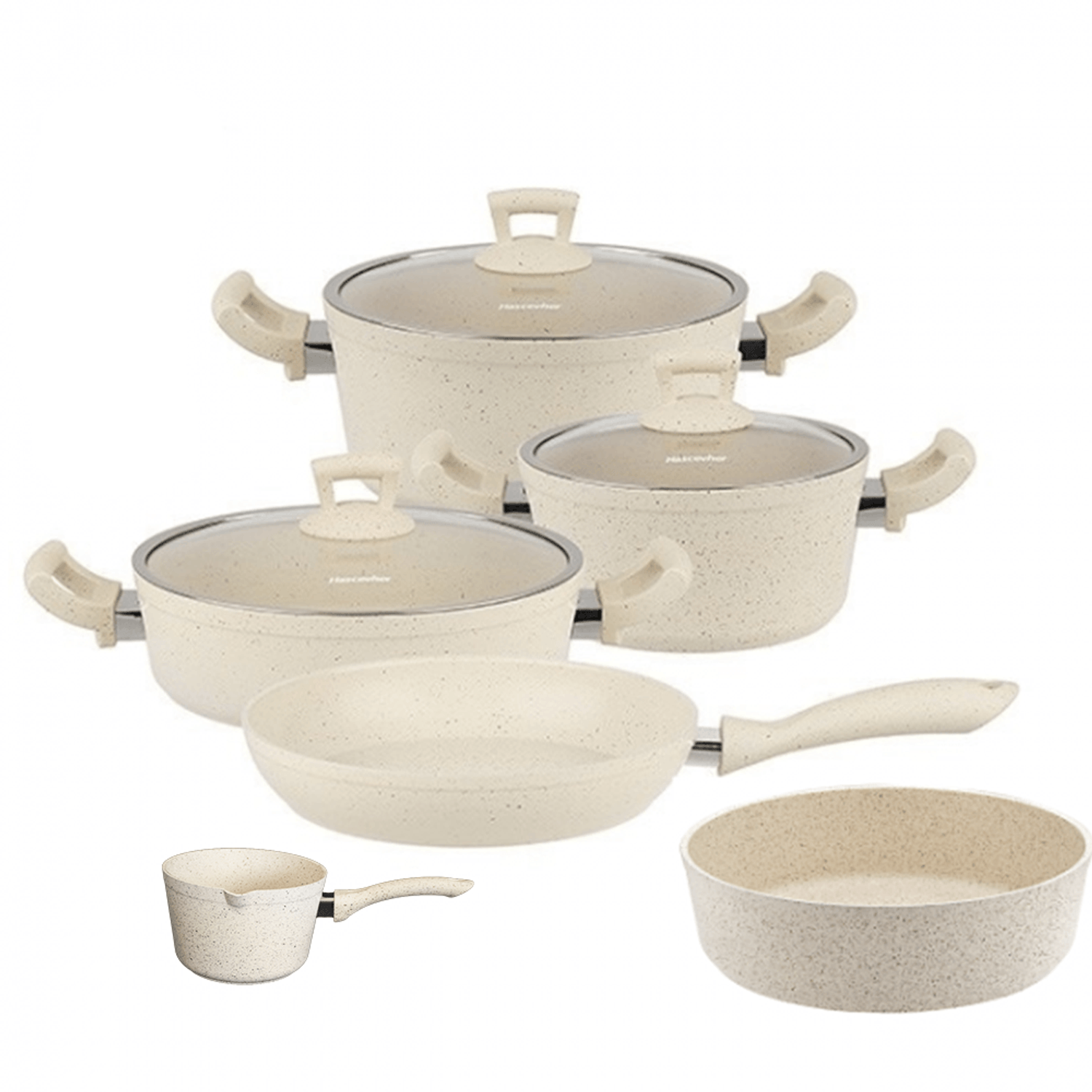 Hascevher - Set vase de gatit granit 9 piese Hascevher Germanitium 2 ...