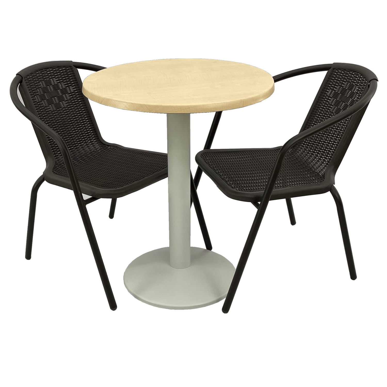 Agma Horeca - Set 2 scaune CAMPMAN maro cu masa rotunda D60cm AGMA ...