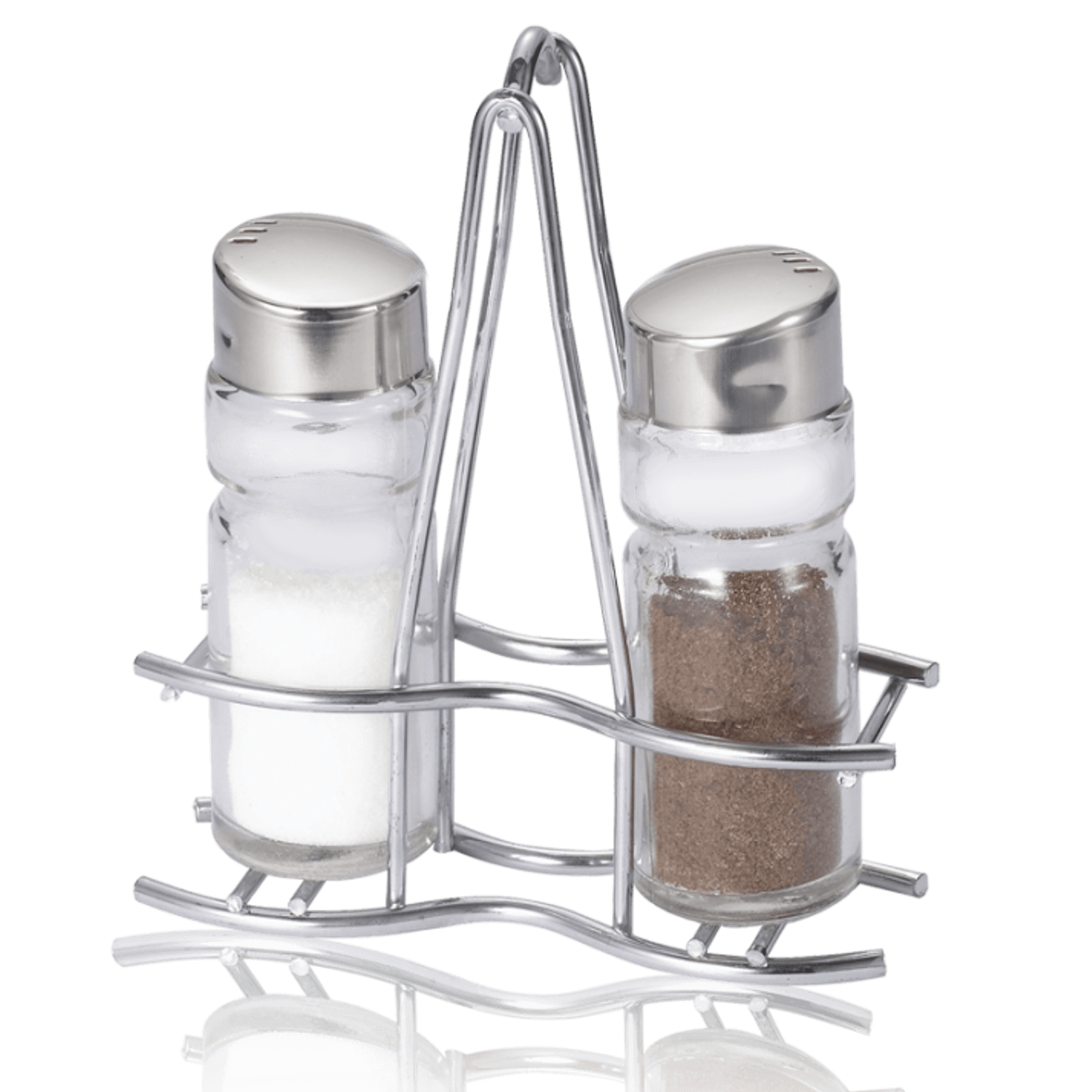 Raki - Solnita si pipernita cu suport cromat RAKI MODERN LINE set 3 ...