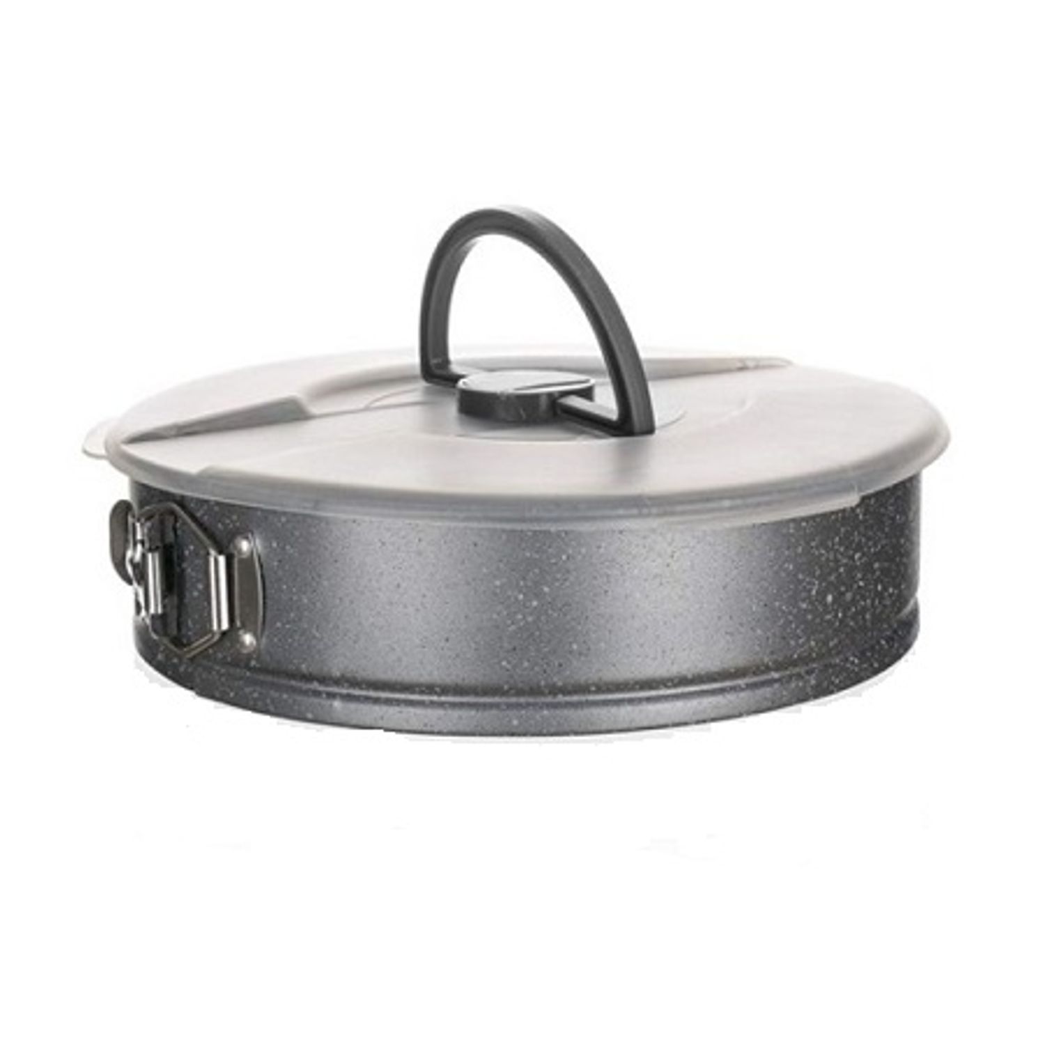 Banquet - Forma tort rotunda cu capac plastic Banquet Granite 26 x 8 cm ...