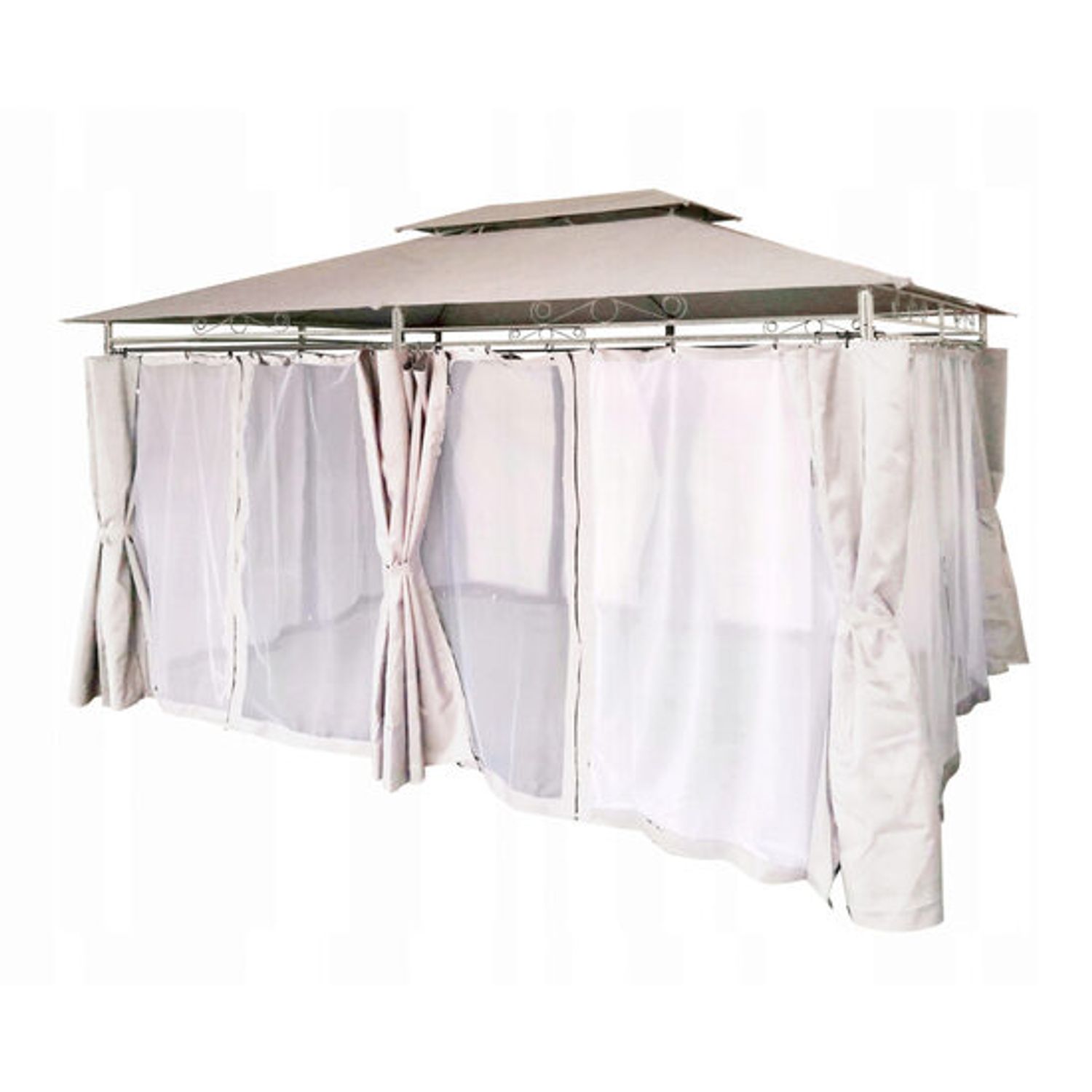 GardenLine - Pavilion/foisor pentru gradina/terasa, cadru metalic, cu ...